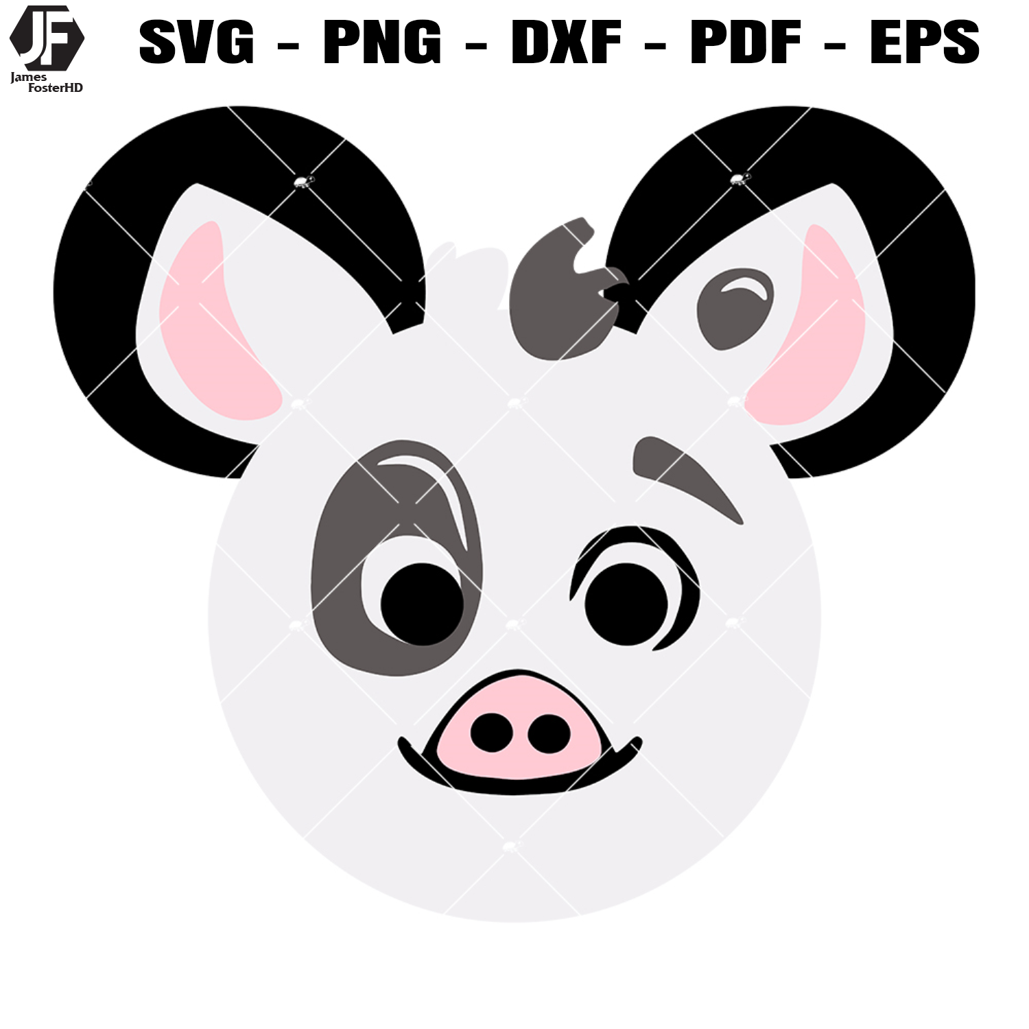 Pua Mouse Ears Svg, Hei Hei and Pua Svg, Moana Svg, Disney | Inspire Uplift