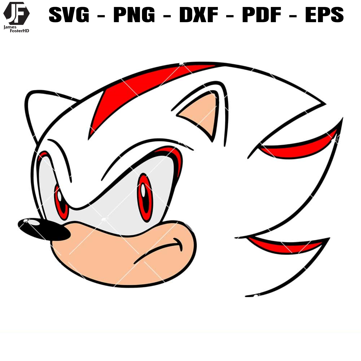 Sonic Face Head Svg, The Hedgehog Svg, Sonic Head Svg - Inspire Uplift