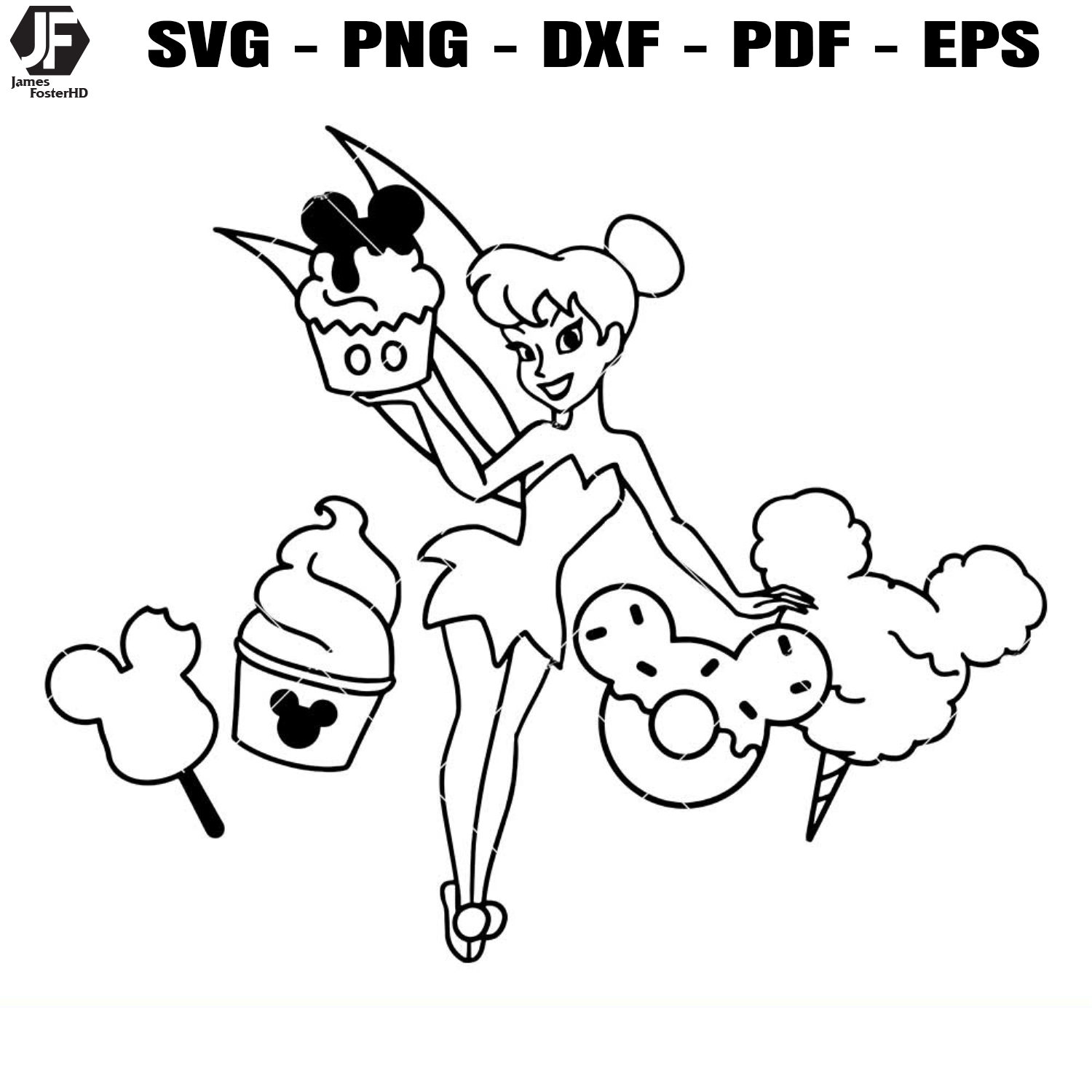 Tinkerbell Snacks Svg, Disney Snacks Svg, Little Fairy Svg - Inspire Uplift