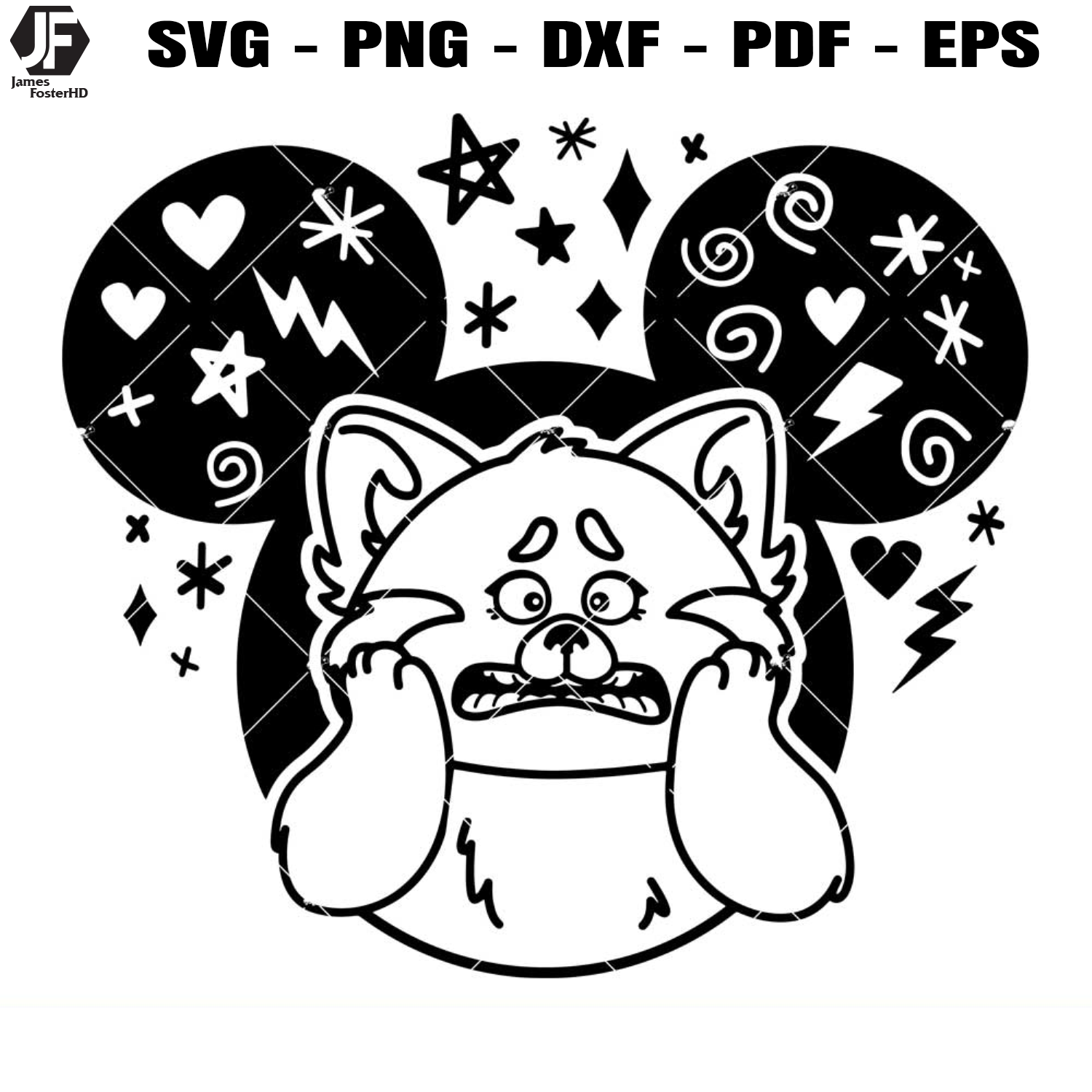 Turning Red Panda Mei Lee Svg, Turning Red Mouse Ears Svg - Inspire Uplift