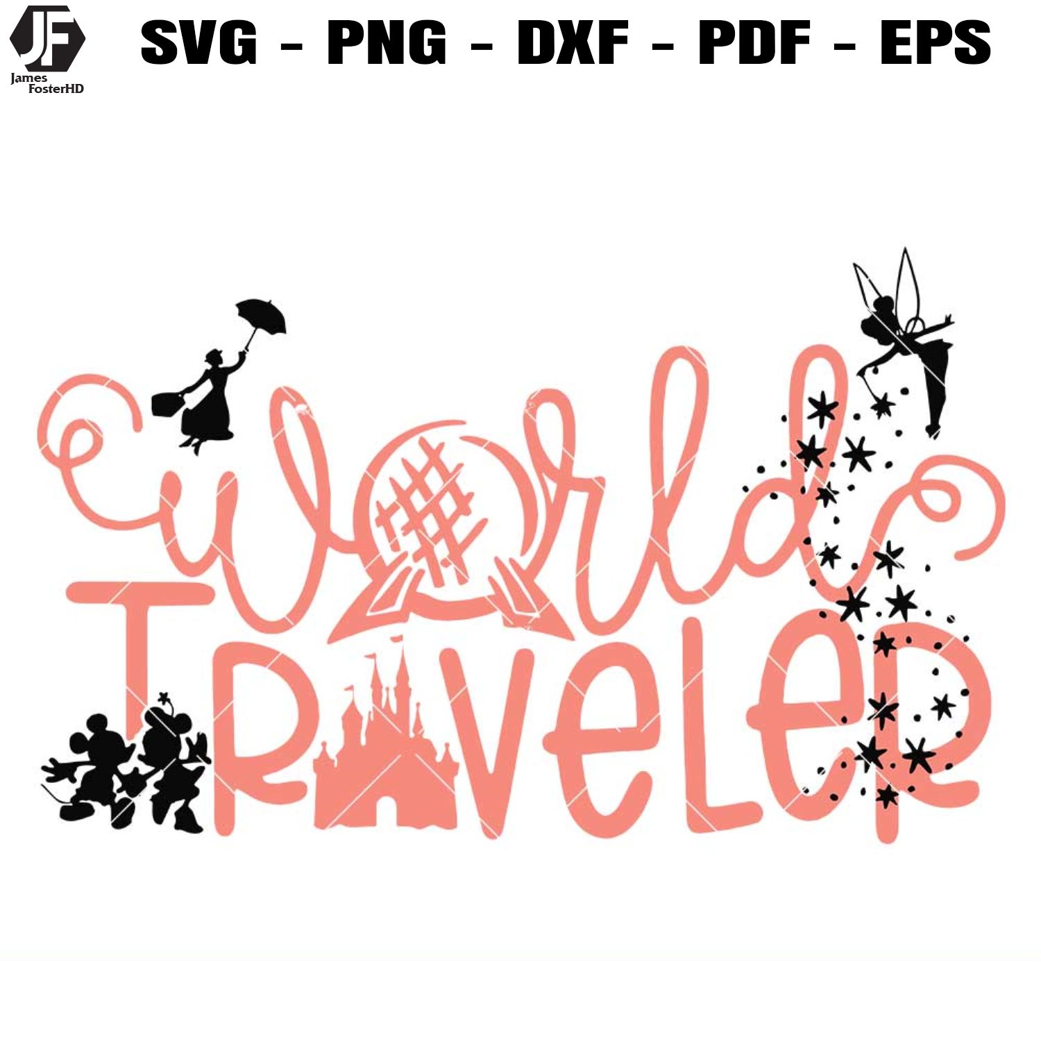 World Traveler Svg, Magic Castle Svg, Vacation Trip Svg - Inspire Uplift