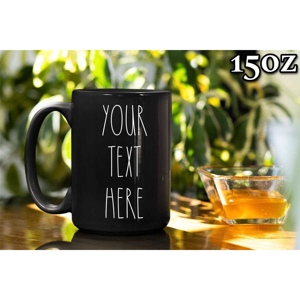 Custom Black Mug, Custom Text Mug Black, Personalized Custom | Inspire ...