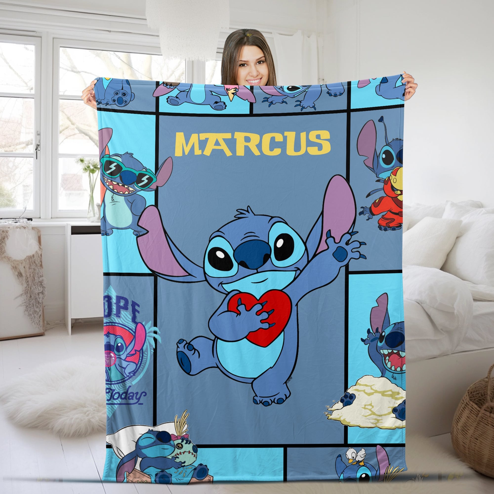 Disney Stitch Blanket, Personalized Disney Lilo and Stitch B | Inspire ...