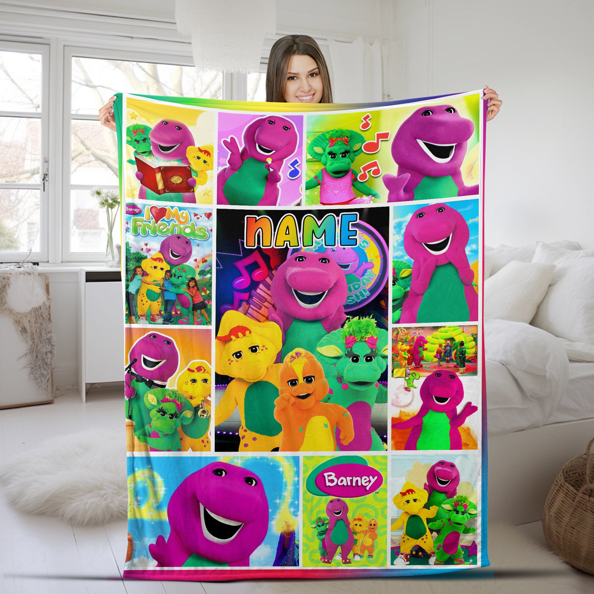 Personalized Barney and Friends Blanket, Custom Barney Kids | Inspire ...