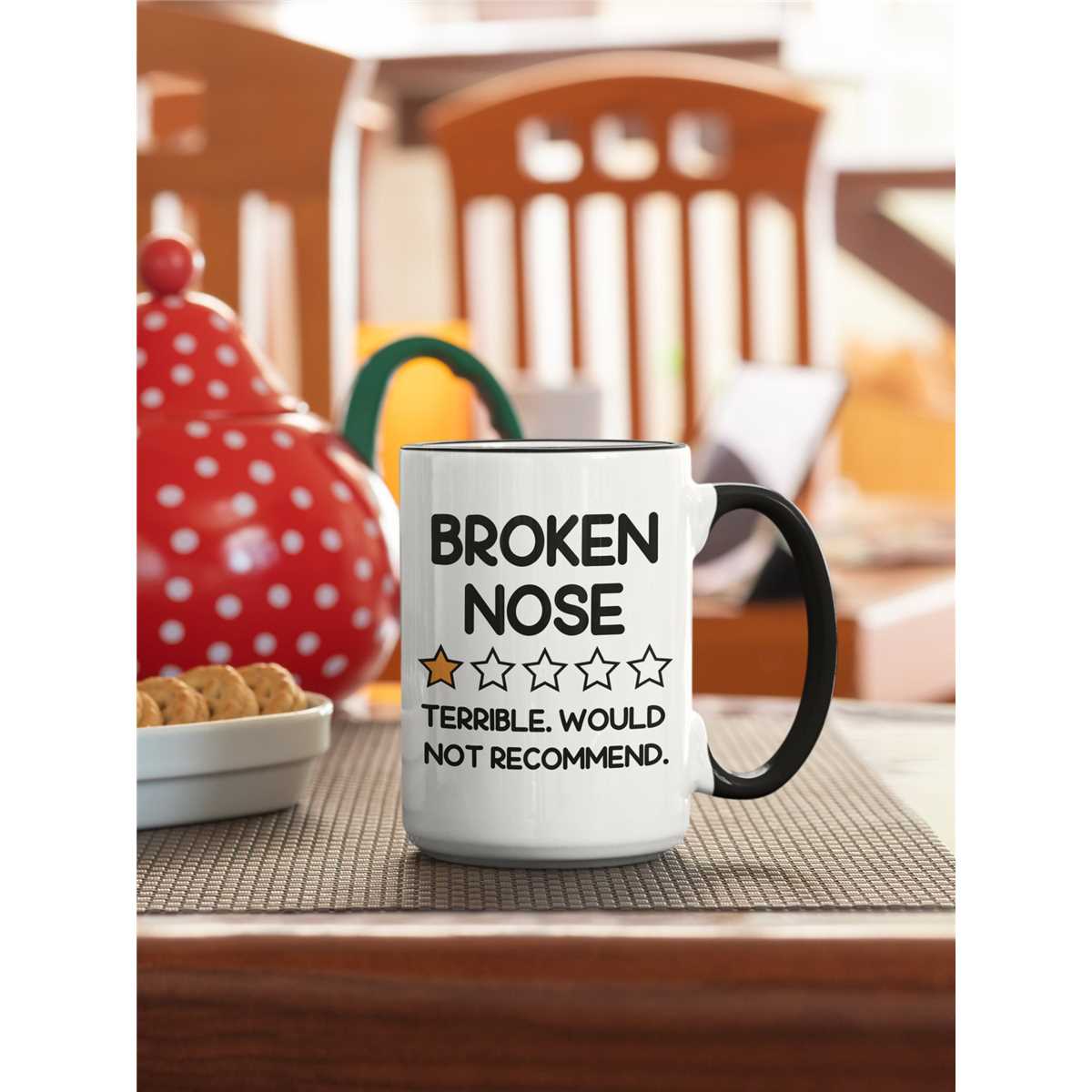 Broken Nose Gifts, Broken Nose Mug, Funny Busted Nose Coffee | Inspire ...