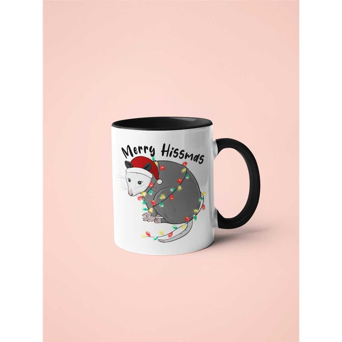 Christmas Possum Mug, Merry Hissmas, Christmas Opossum Cup, | Inspire ...