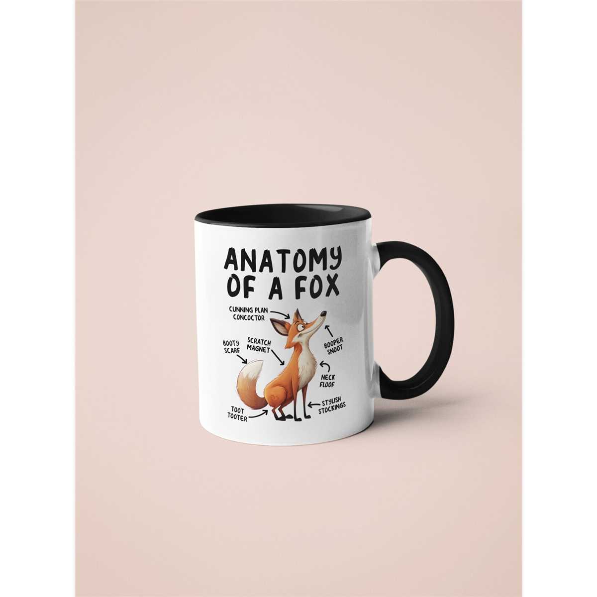 Anatomy of a Fox Mug, Funny Fox Gifts, Red Fox Lover Coffee | Inspire ...