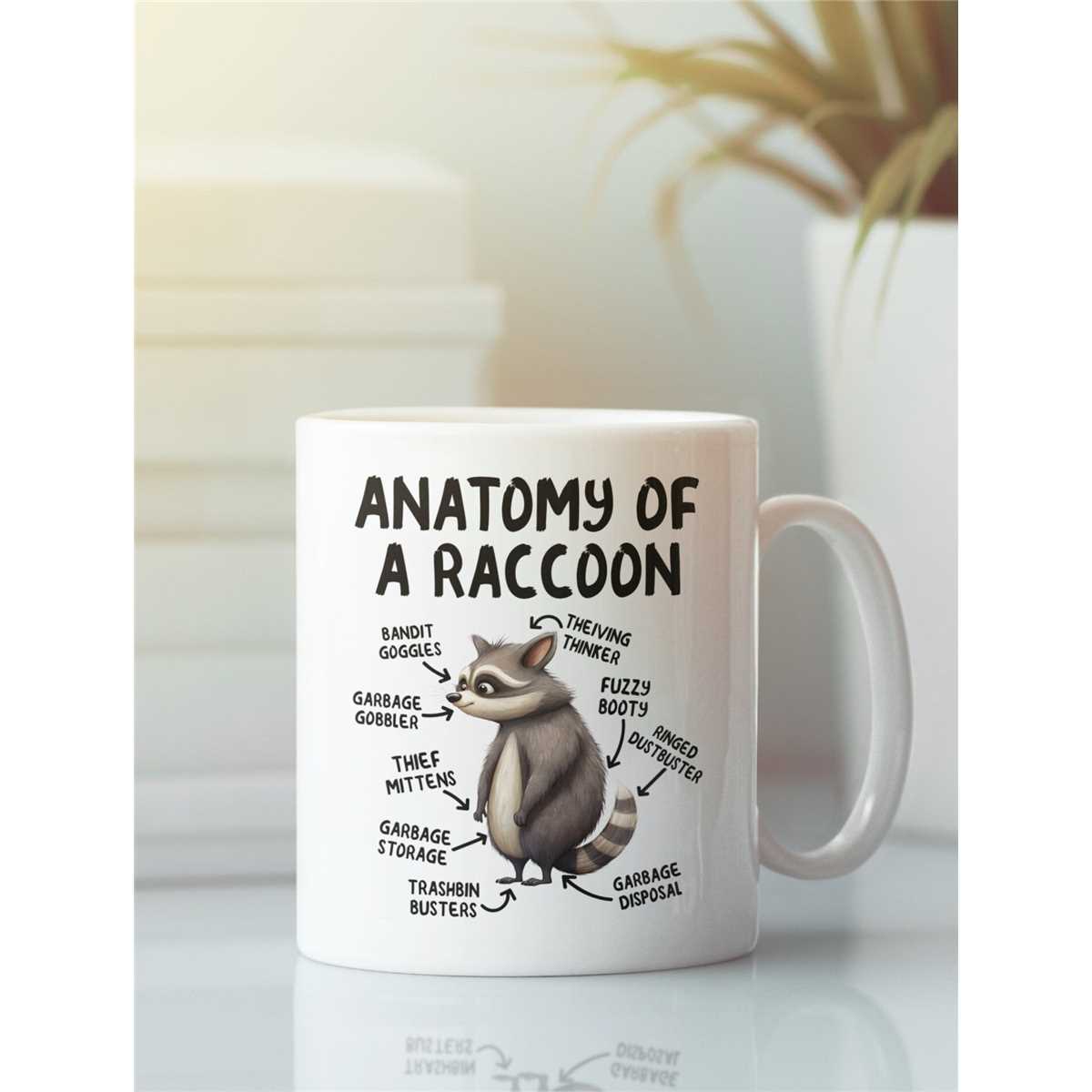 Anatomy of a Raccoon Mug, Funny Raccoon Gifts, Racoon Lover | Inspire ...