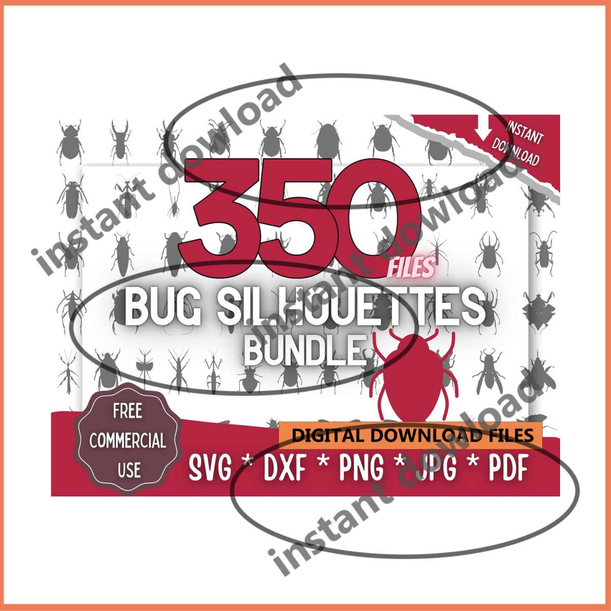 Bug Silhouettes SVG Bundle For Cricut, CNC, Laser, etc Creat | Inspire ...