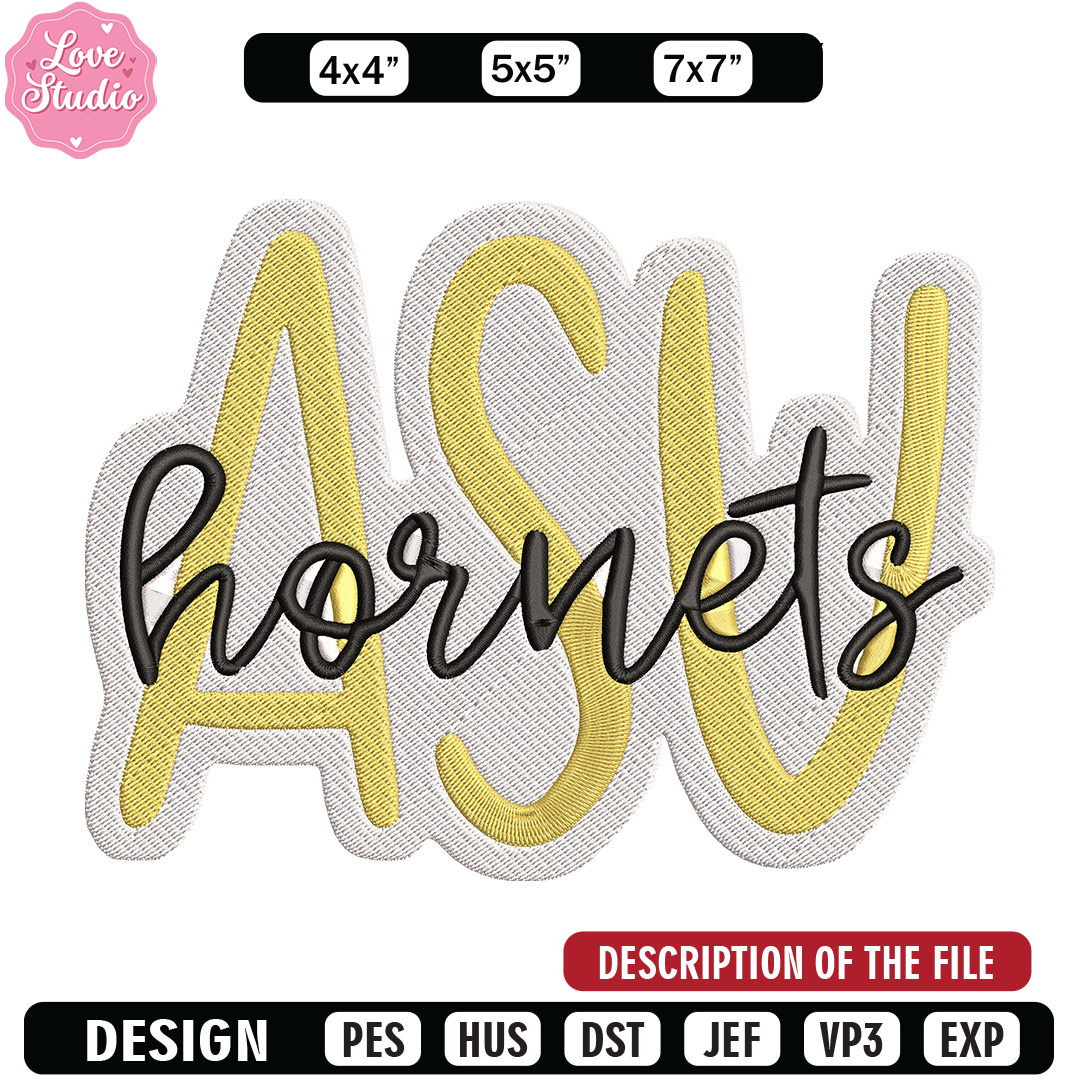 Alabama State Hornets Logo embroidery design, NCAA embroider | Inspire ...