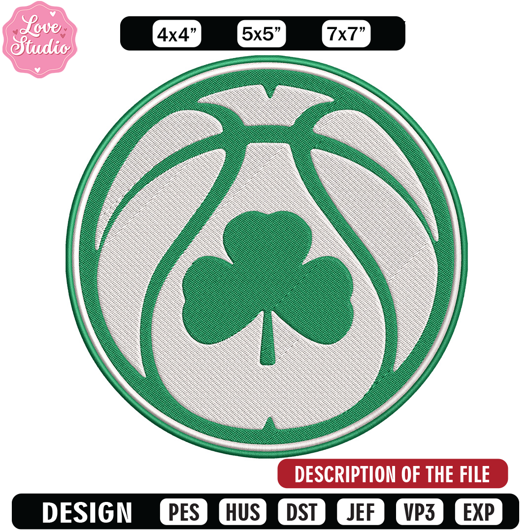 Boston Celtics logo embroidery design, NBA embroidery,Sport | Inspire ...