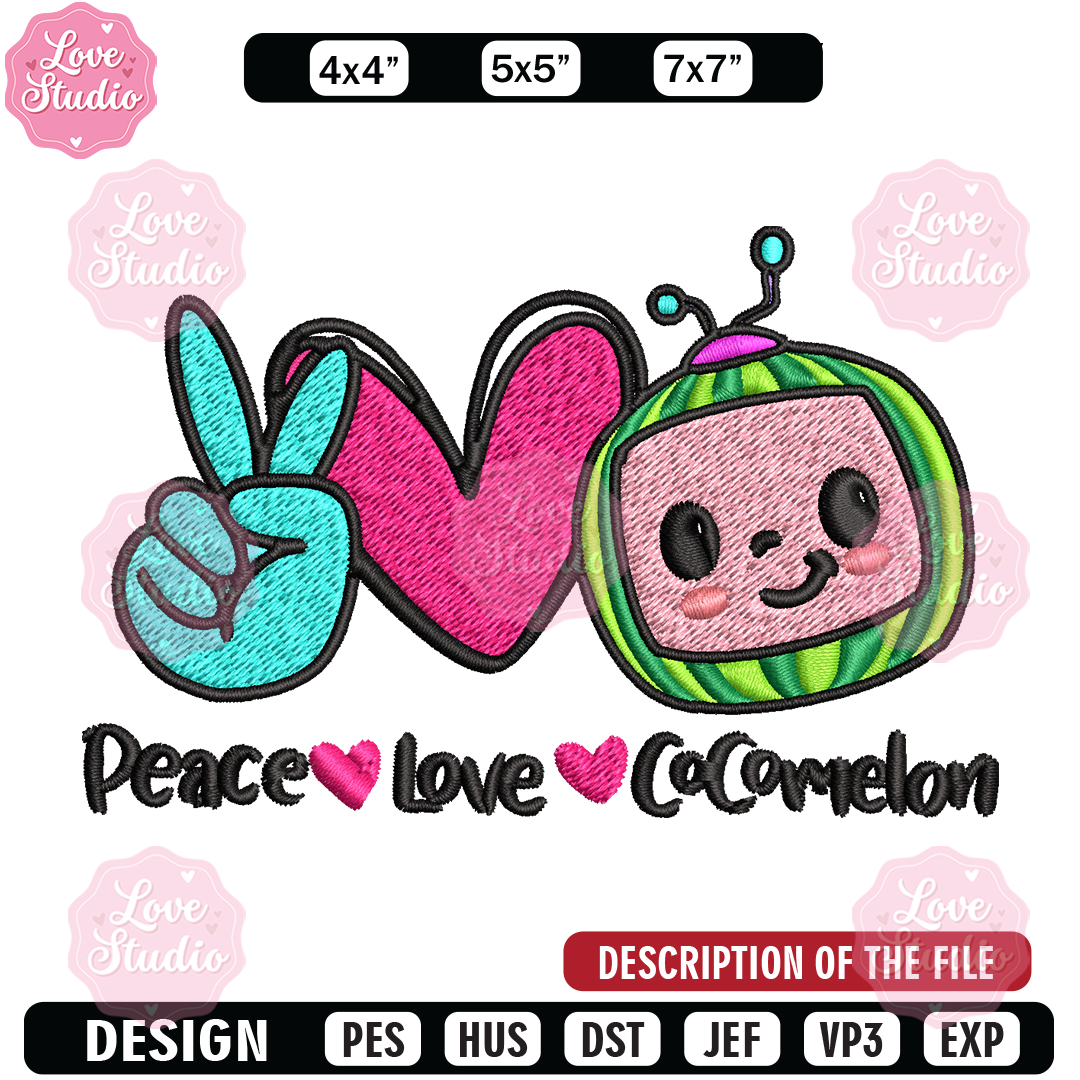 Cocomelon Logo Embroidery design, Cocomelon Embroidery, logo - Inspire ...