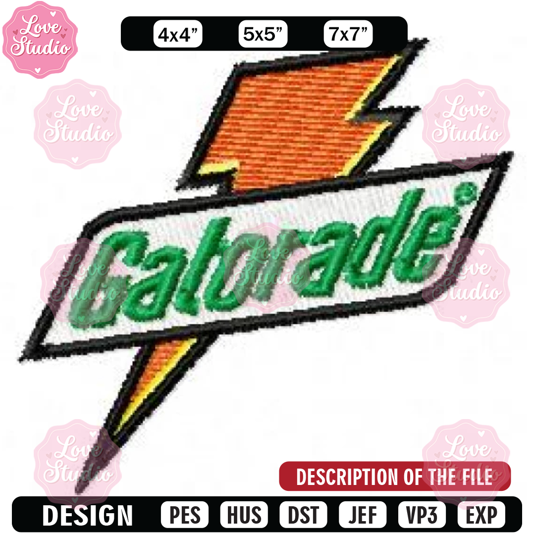 Gatorade logo embroidery design, Embroidery design, Sale des | Inspire ...