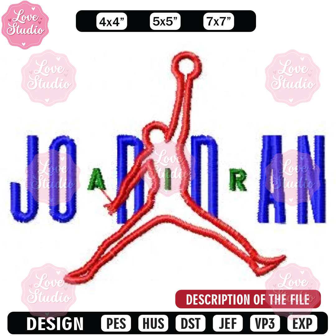 Jordan air embroidery design, Embroidery design, Nike design | Inspire ...