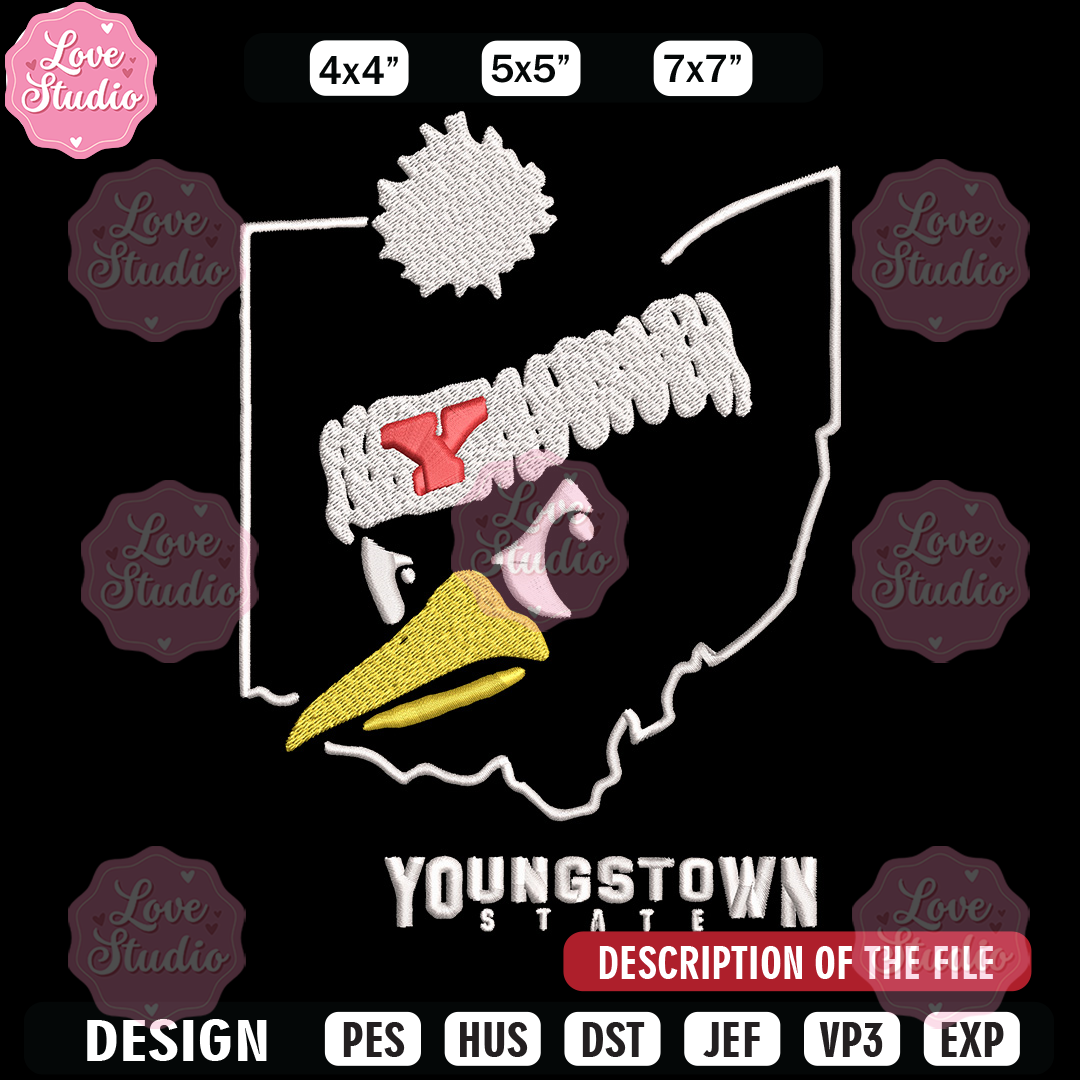 Youngstown State logo embroidery design, Sport embroidery, l - Inspire ...