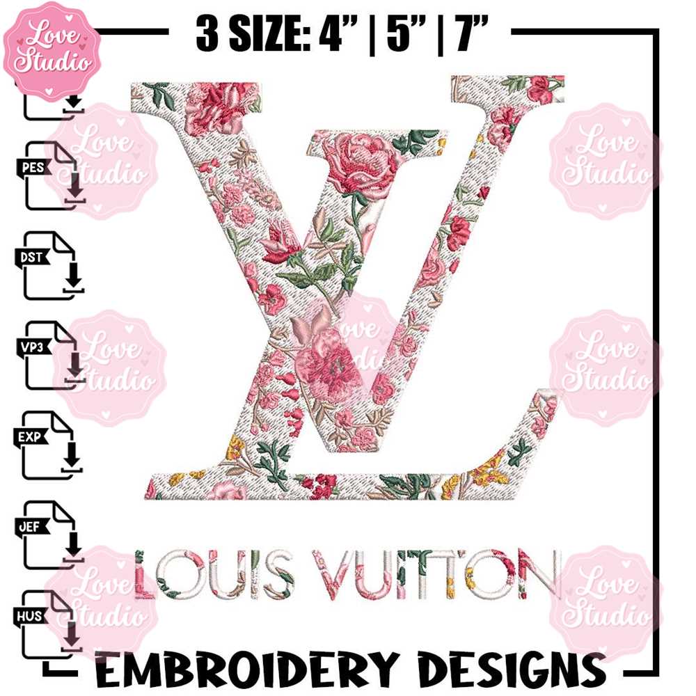 Flower louis vuitton Embroidery Design, Lv Embroidery, Embro | Inspire ...