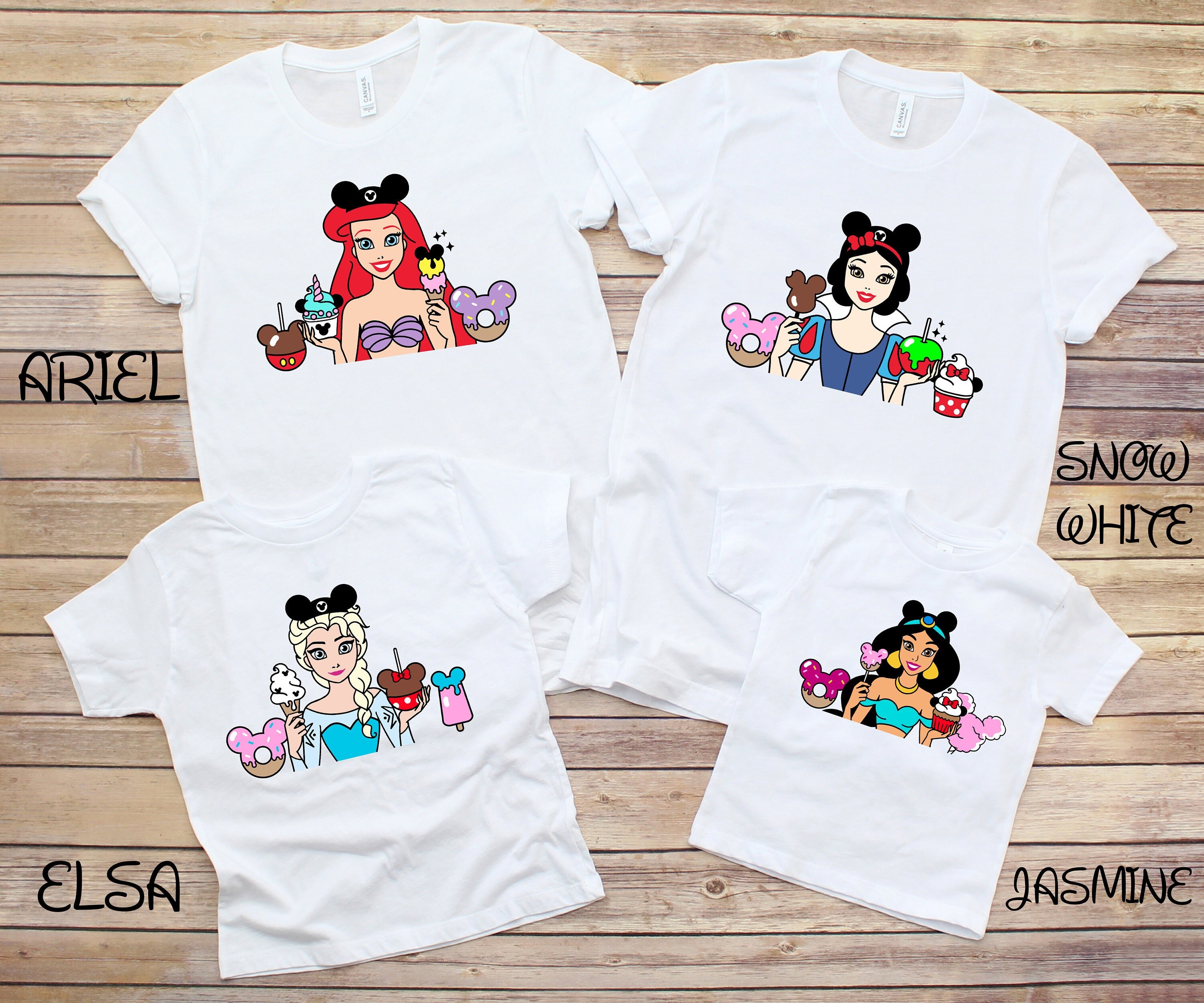 Disney Princess Shirt, Disney Snow White Snacks Shirt, Ariel | Inspire ...