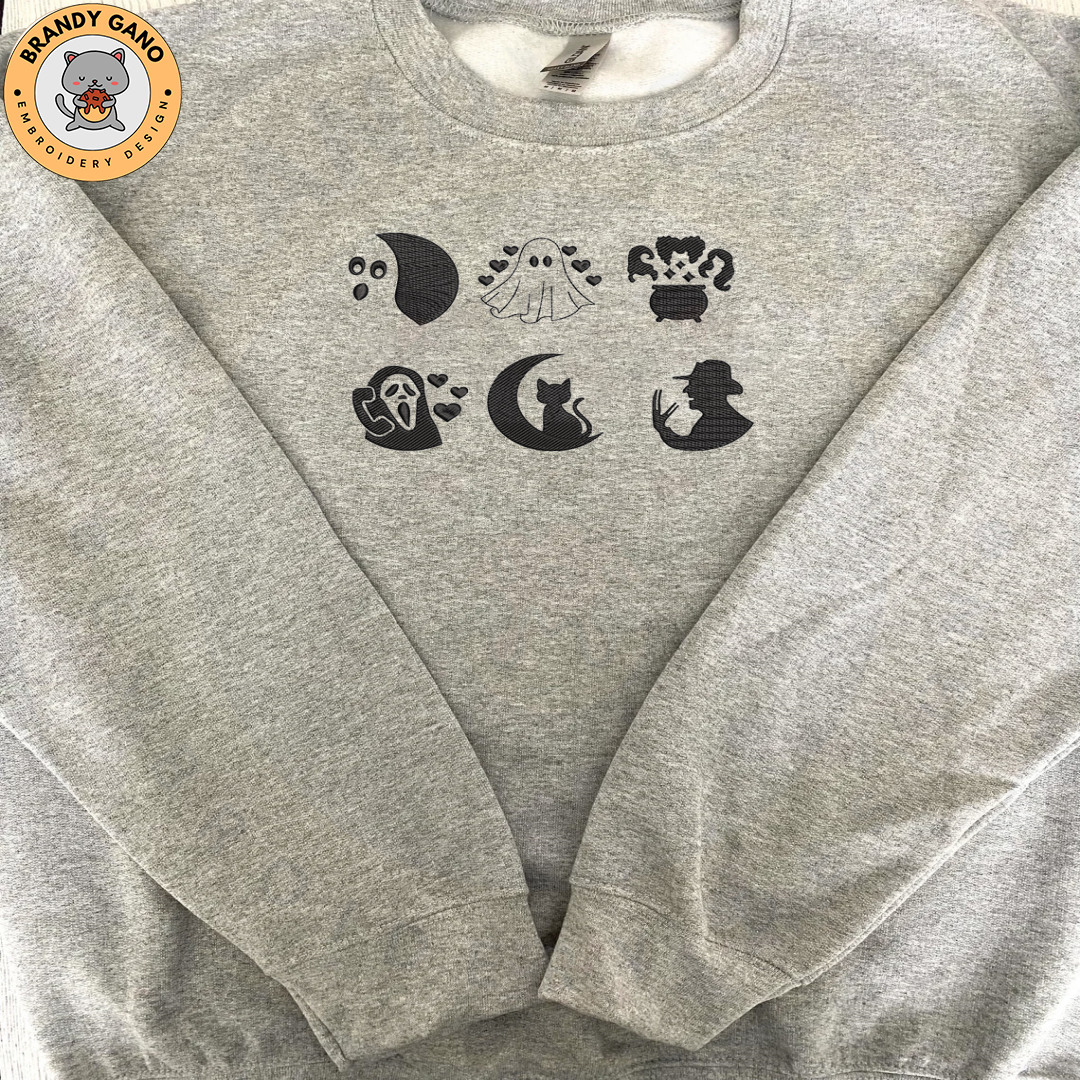 Halloween Gang Embroidery Design, Horror Characters Embroide | Inspire ...