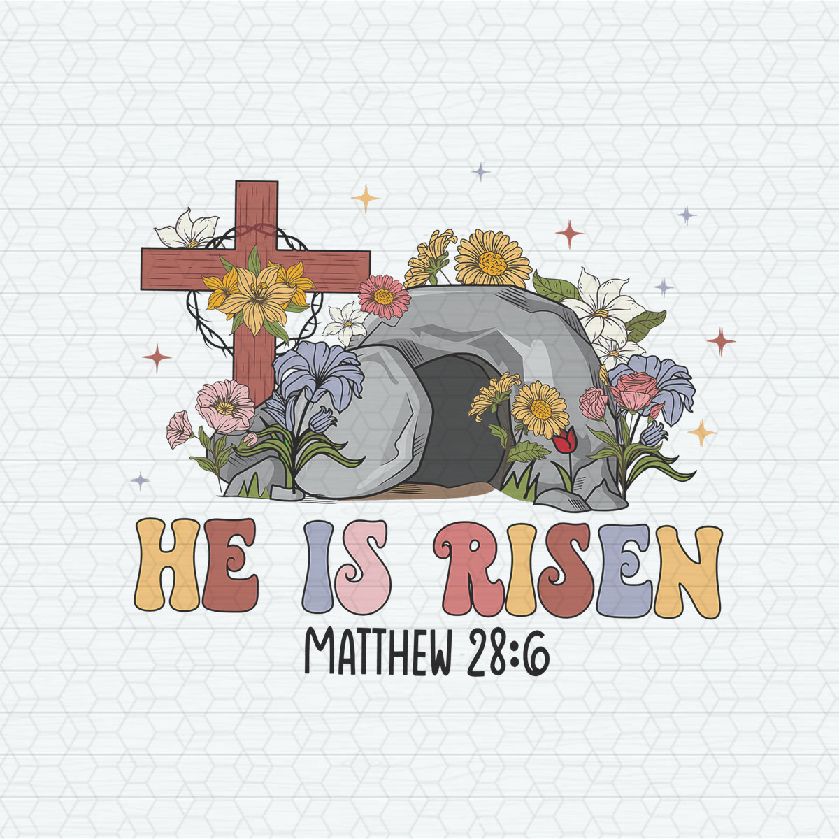 He Is Risen Matthew Religious Easter PNG | Inspire Uplift