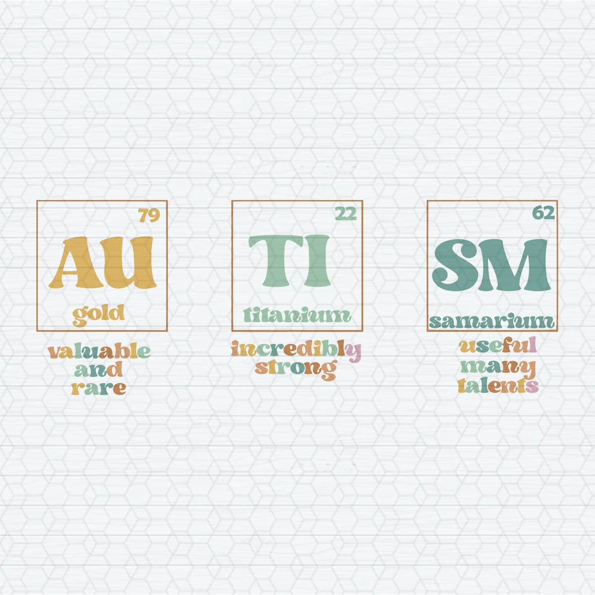 Autism Periodic Table Valuable And Rare SVG - Inspire Uplift
