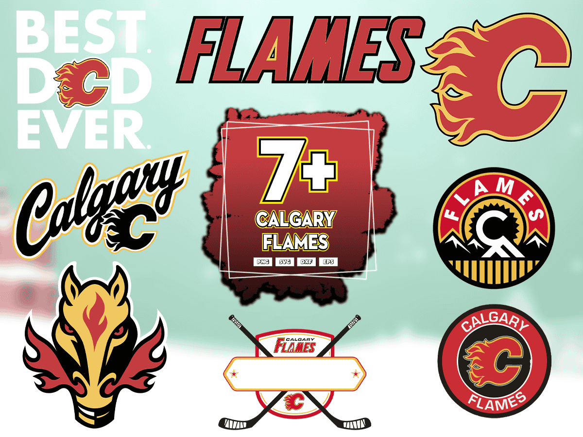 7 Files Calgary Flames Svg Bundle, Calgary Flames NHL Logo S | Inspire ...