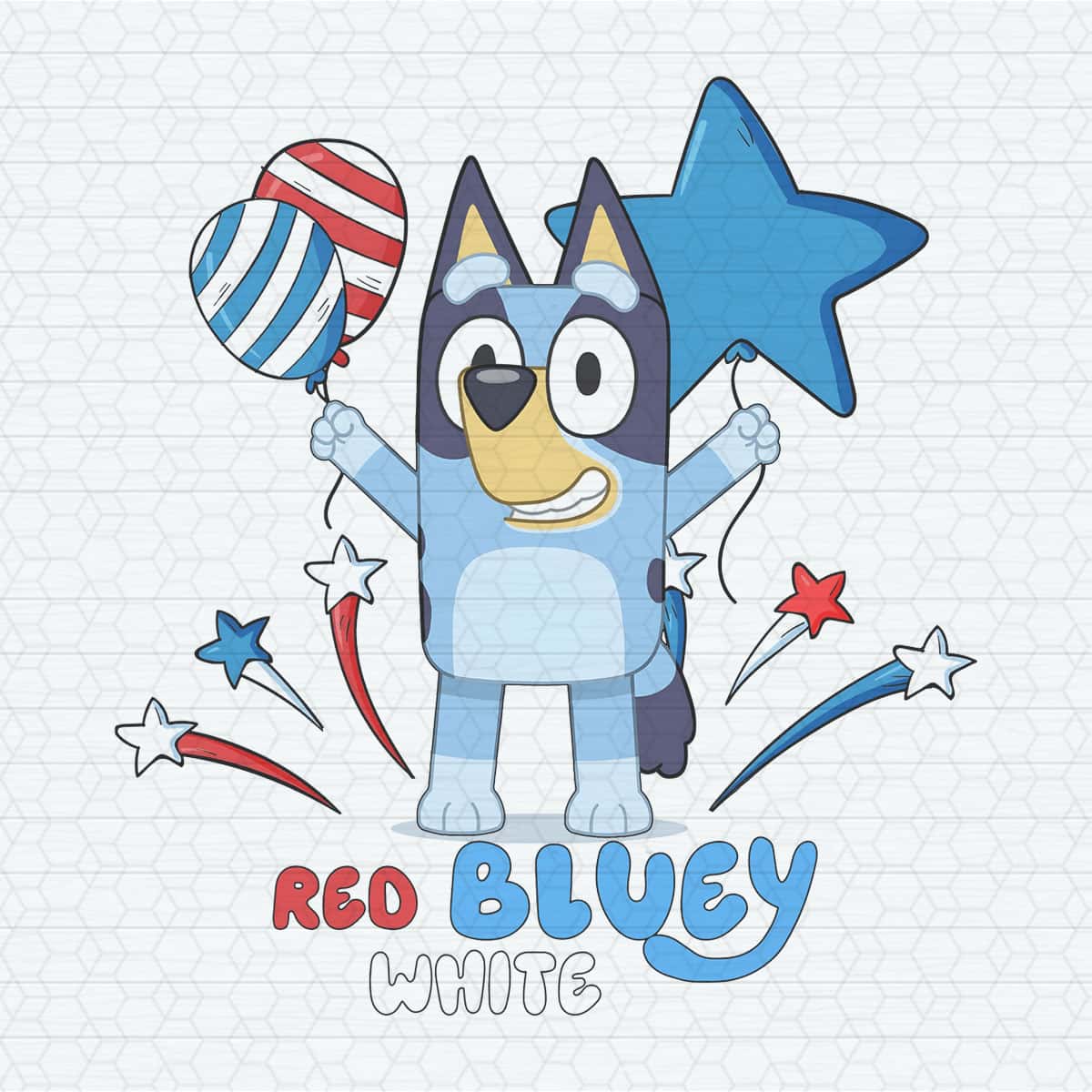 Red White Bluey American Balloons PNG | Inspire Uplift