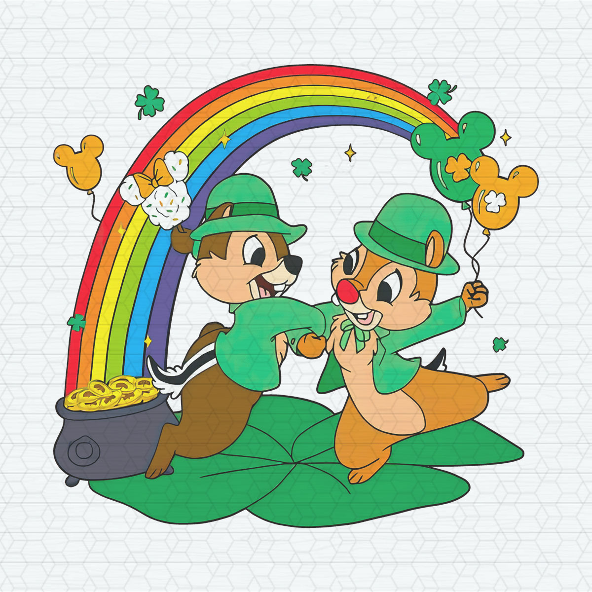 Disney Chip And Dale St Patrick's Day PNG | Inspire Uplift