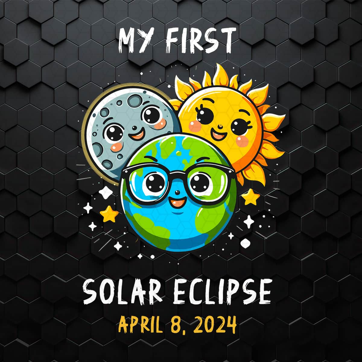 My First Solar Eclipse April 2024 PNG - Inspire Uplift