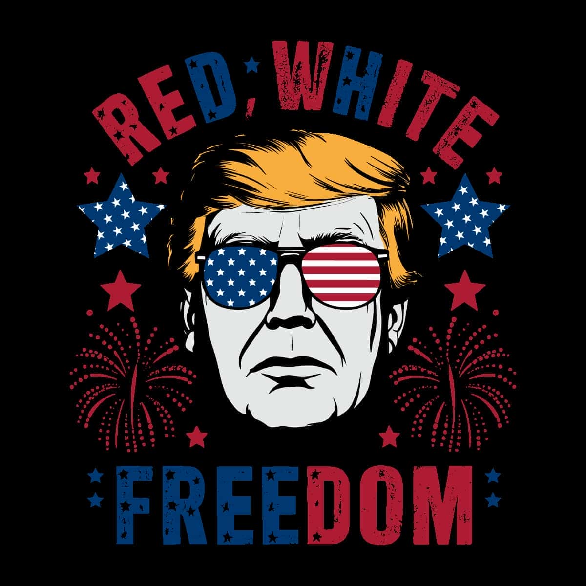 US Flag Red White And Freedom Trump Patriotic SVG | Inspire Uplift