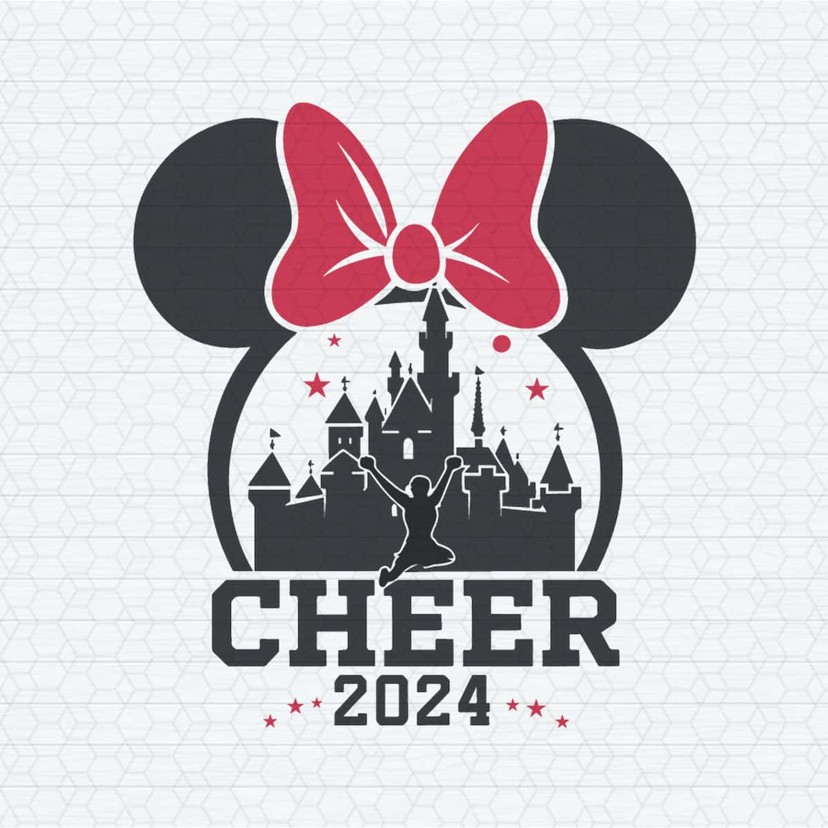 Cheer 2024 Disney Castle Minnie Head SVG - Inspire Uplift