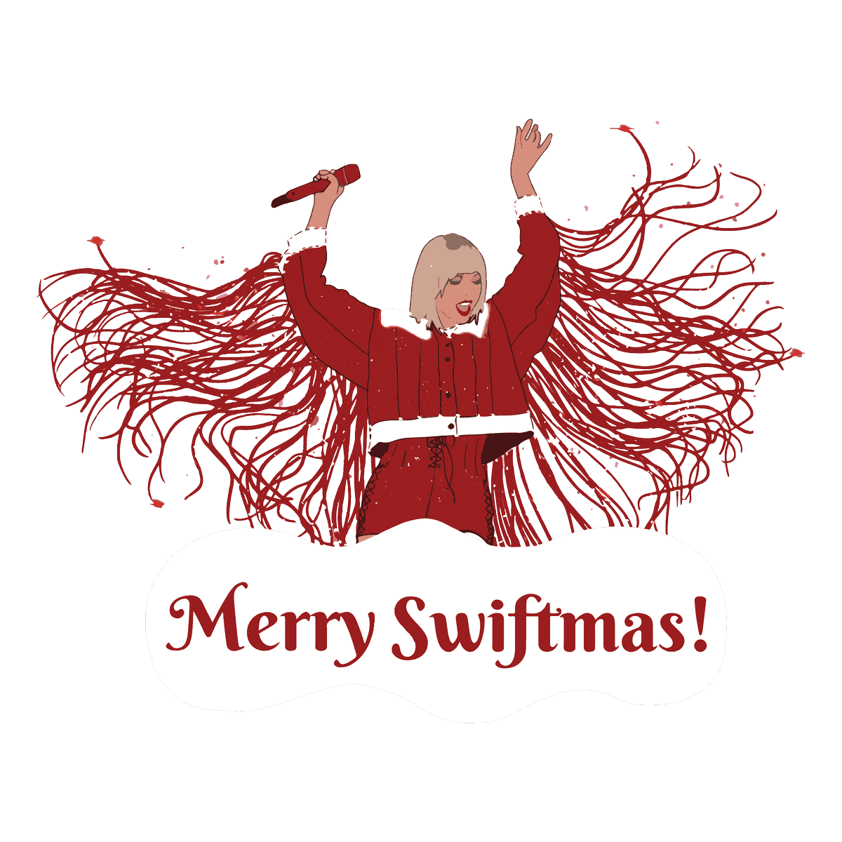Retro Merry Swiftmas Taylor Santa Svg For Cricut Files | Inspire Uplift