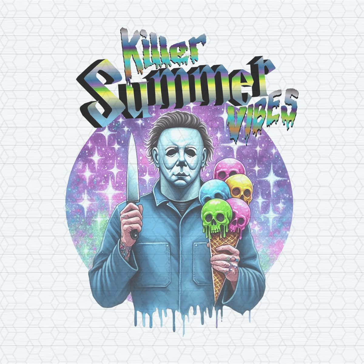 Killer Summer Vibes Michael Myers Ice Cream PNG | Inspire Uplift