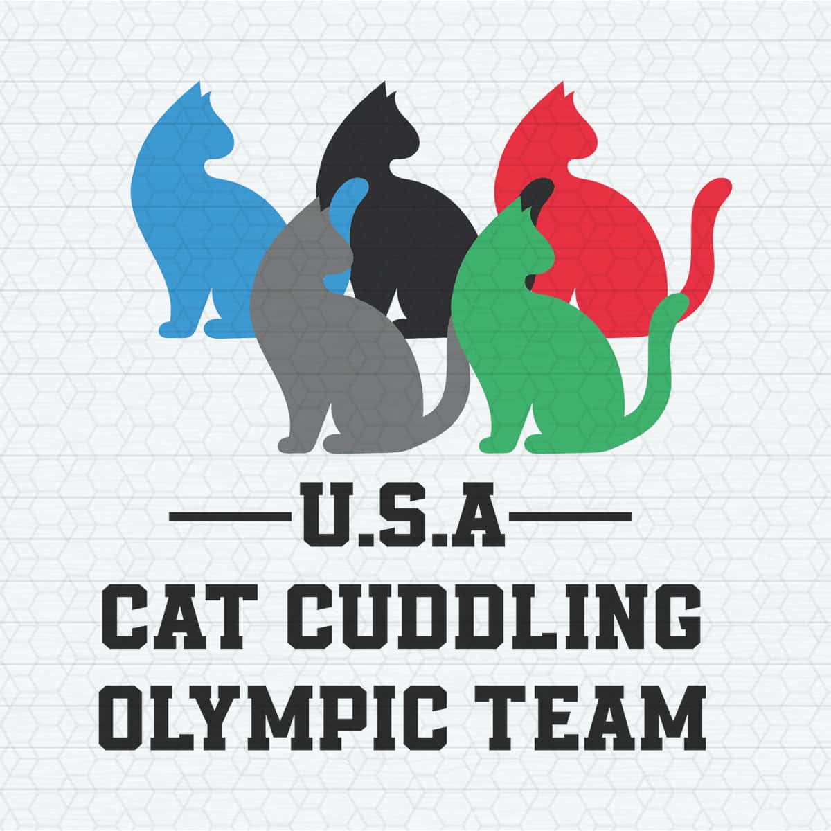 USA Cat Cuddling Olympic Team SVG1 | Inspire Uplift
