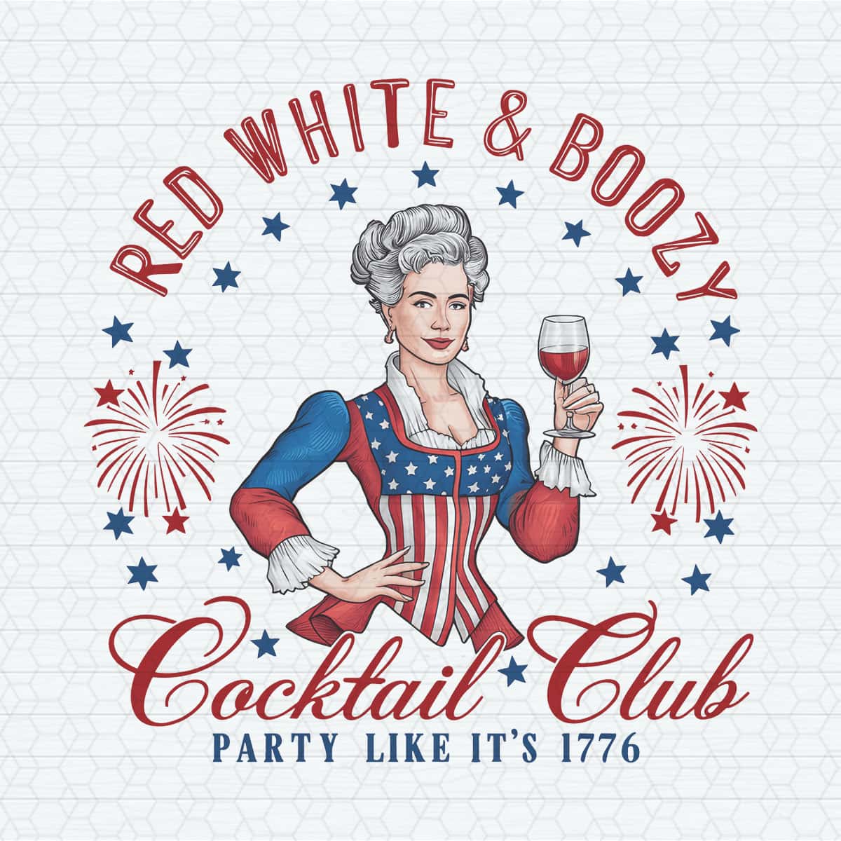 Red White And Boozy Party Like It's 1776 PNG1 | Inspire Uplift