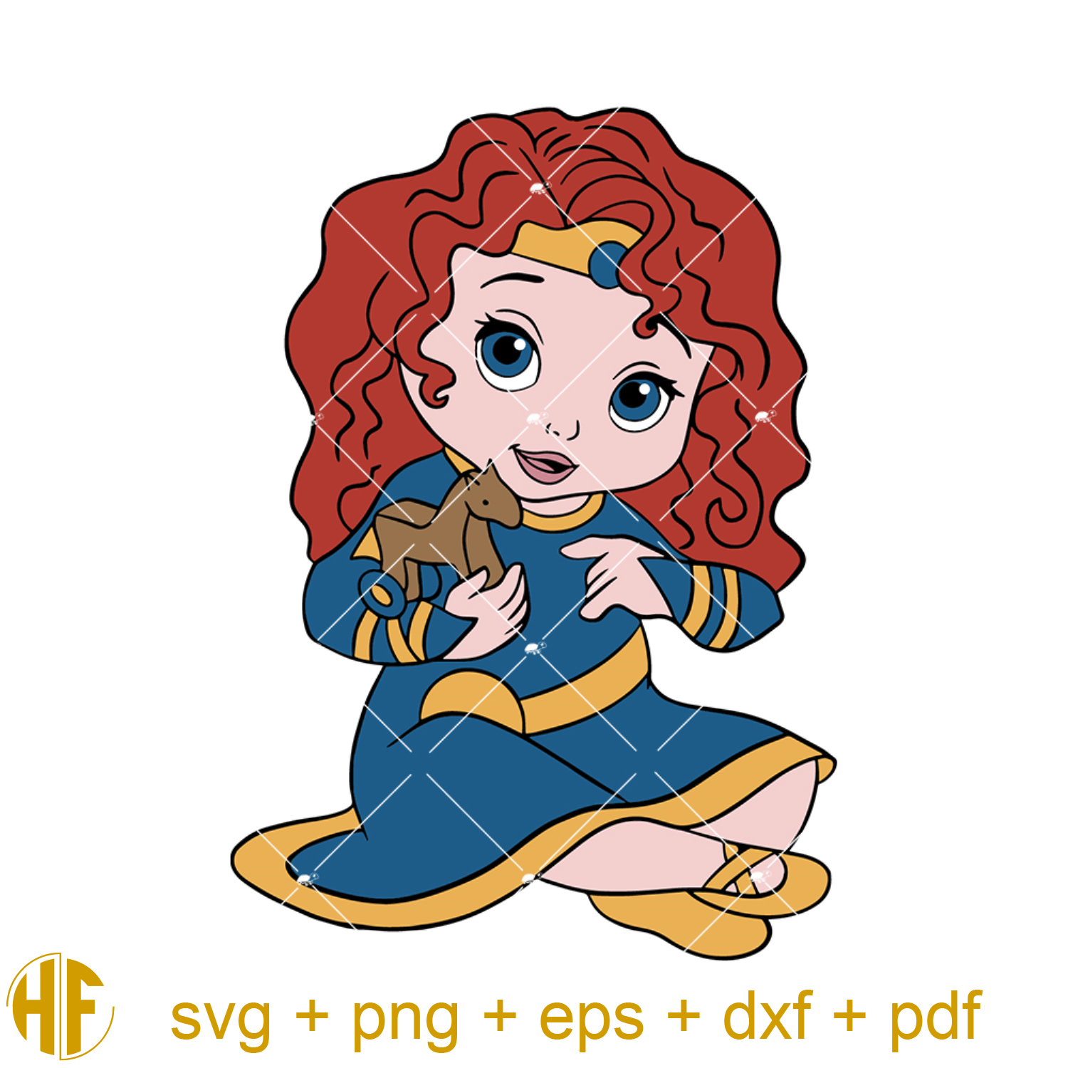 Baby Merida Svg, Baby Princess Svg, Baby Birthday Svg | Inspire Uplift