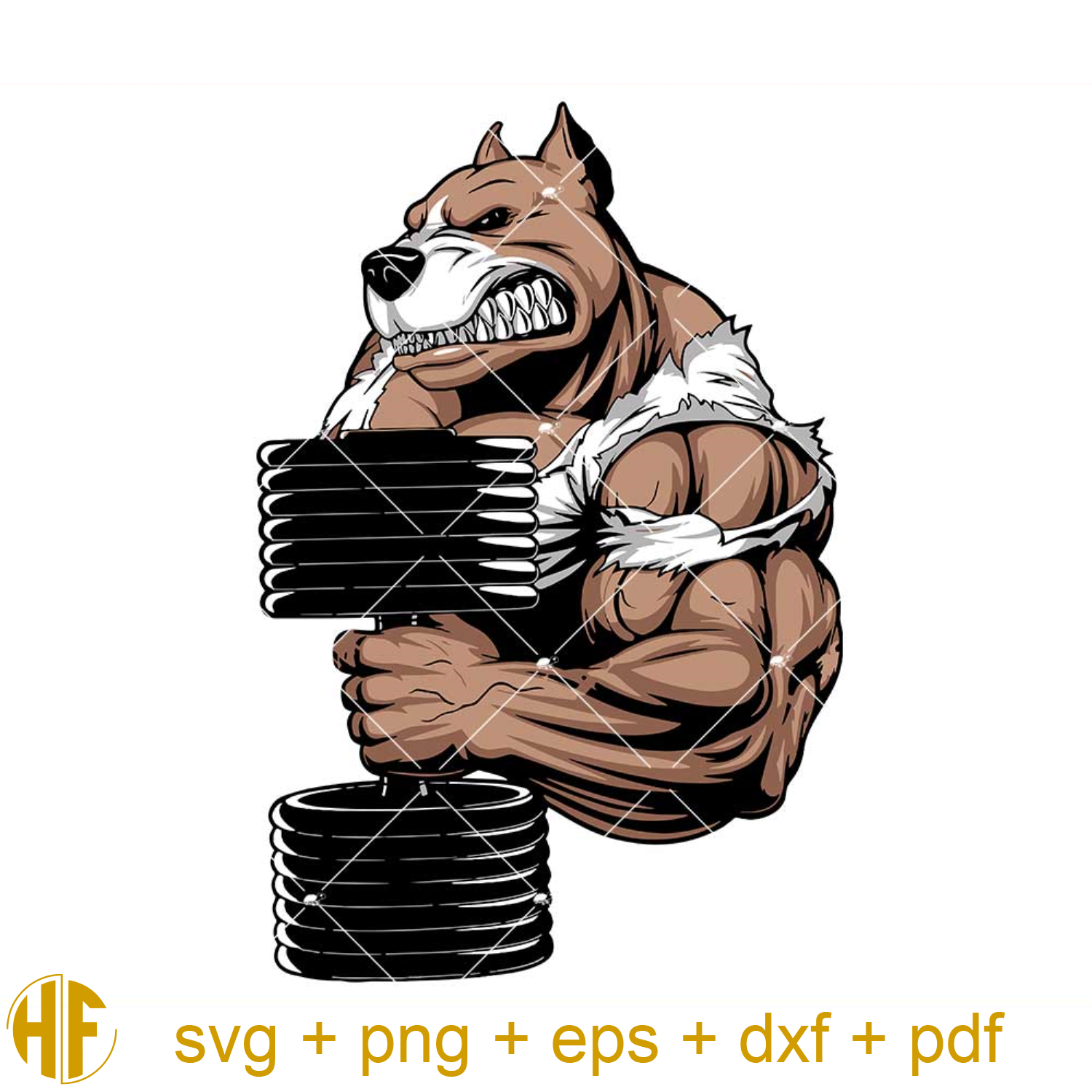 Bodybuilder Bulldog Svg, Muscle Bulldog Svg, Gym Svg - Inspire Uplift