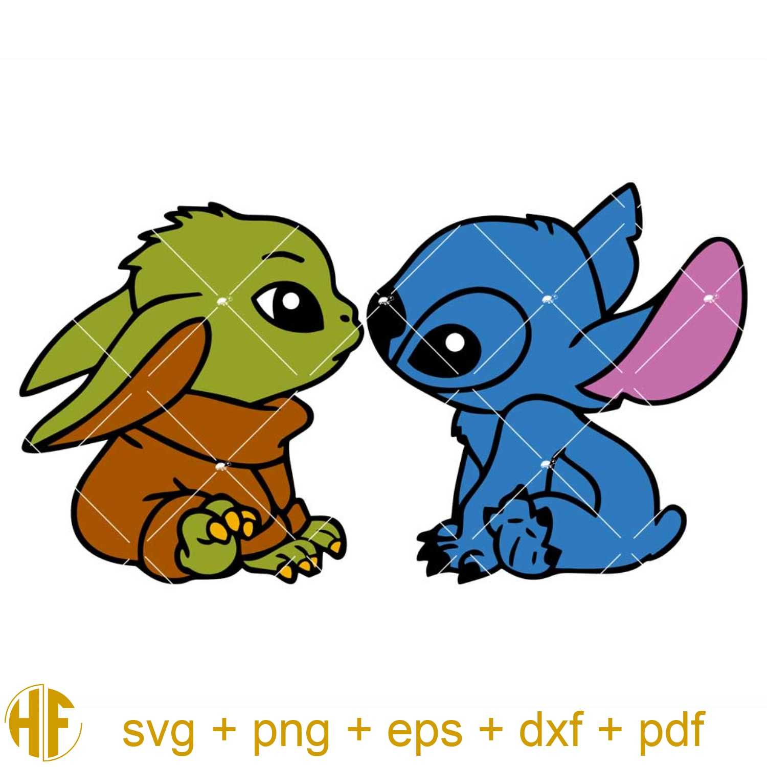 Cute Baby Stitch And Baby Yoda Svg Stitch Svg Baby Yoda Inspire Uplift