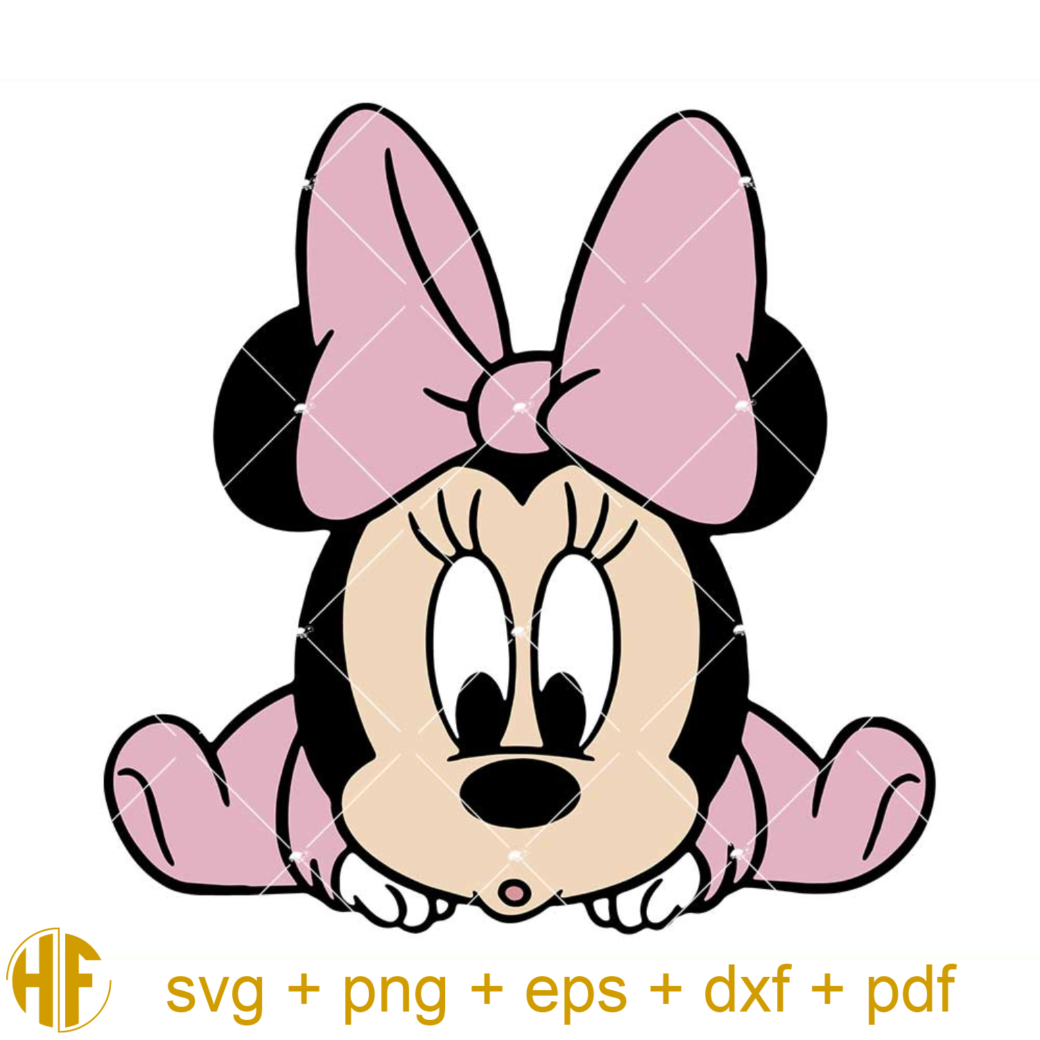 Cute Minnie with Pink Bow Svg, Cute Minnie Mouse Svg | Inspire Uplift