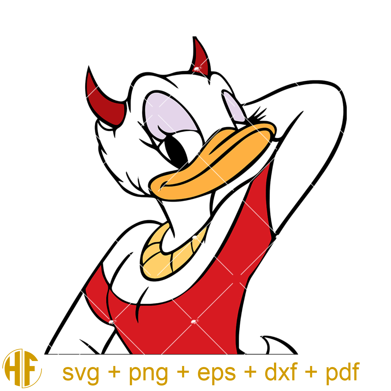 Devil Donald Duck Svg, Daisy Duck Svg, Halloween Disneyland | Inspire ...