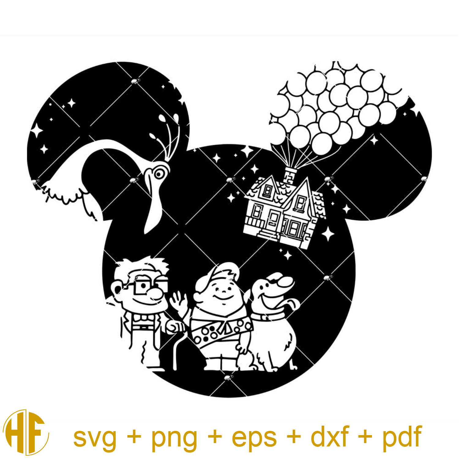Disney Up Svg, Up Svg, Disneyland Ears Svg, House Up Svg.jpg | Inspire ...