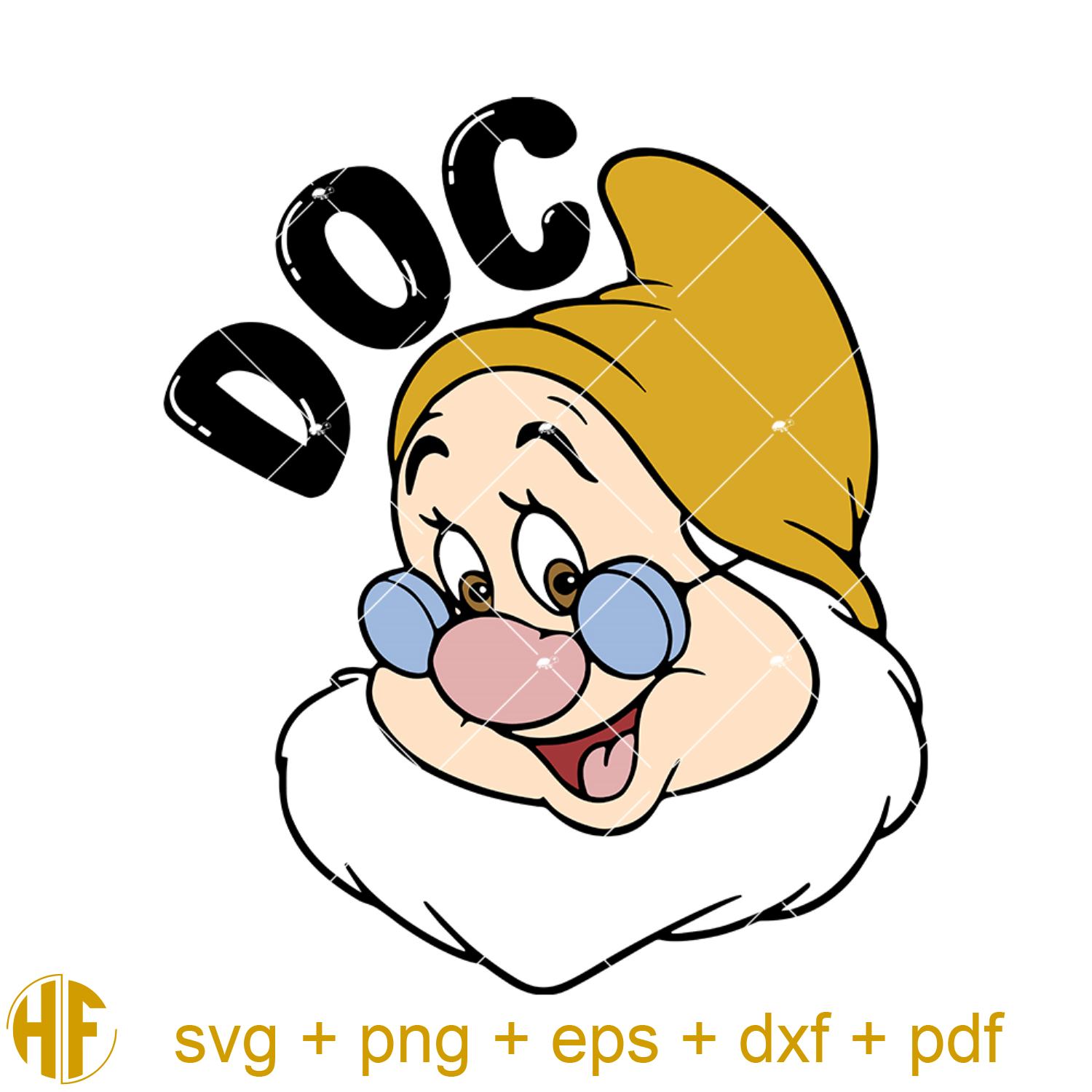 Doc Dwarf Face Svg, Doc Dwarf Head Svg, Snow Shite Svg.jpg - Inspire Uplift