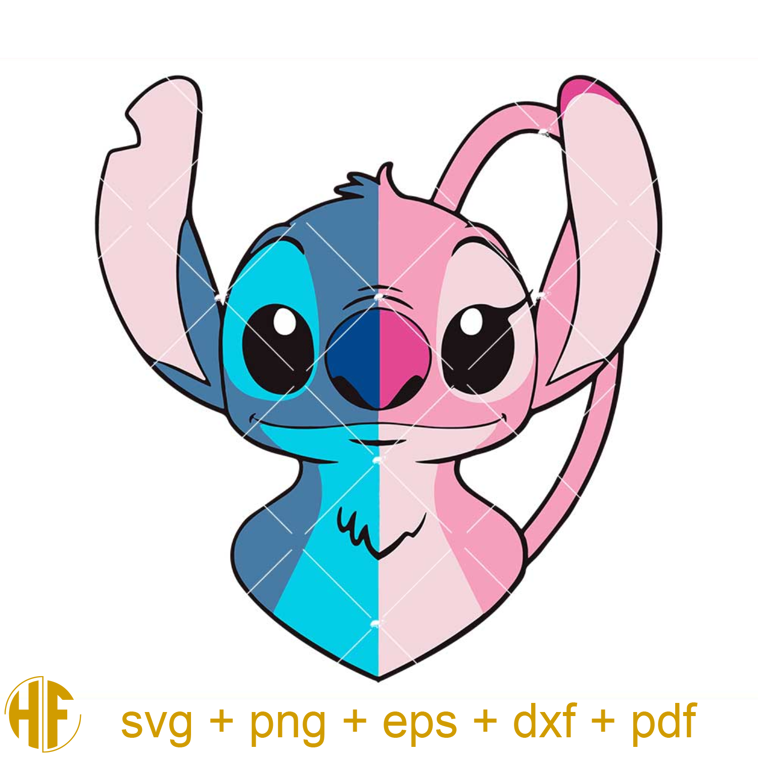 Half Stitch and Angel Svg, Stitch Disney Svg, Stitch Svg.jpg | Inspire ...