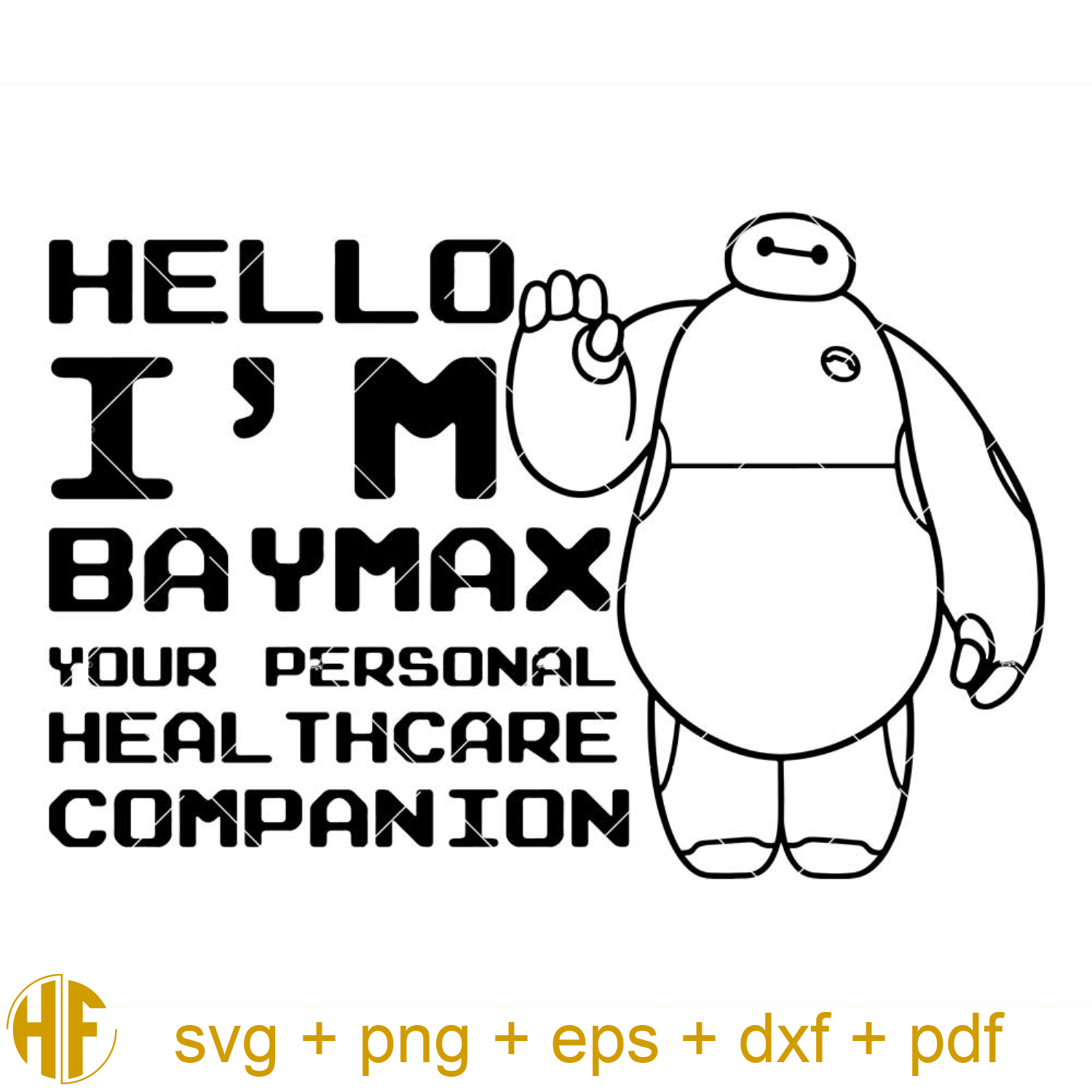 Hello I'm Baymax Svg, Big Hero 6 Svg, Disneyland Ears Svg.jp - Inspire ...