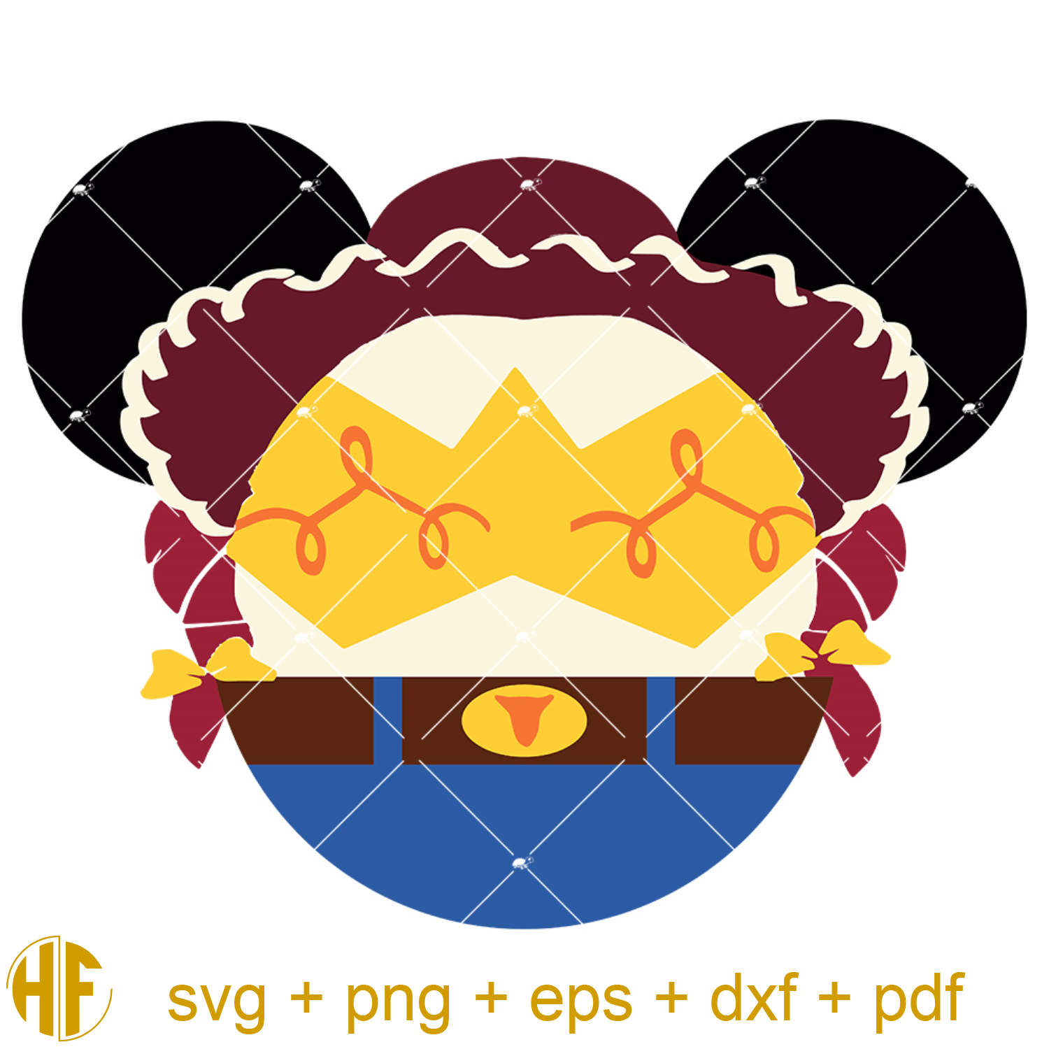 Jessie Rider Mouse Head Svg, Toy Story Svg, Jessie Svg (1).j | Inspire ...