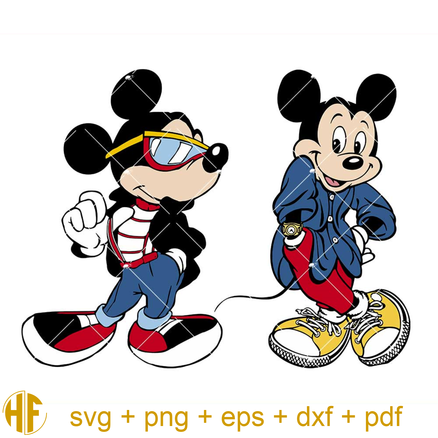 Mickey Mouse Fashion Svg, Mickey Style Svg, Mickey Bundle.jp | Inspire ...