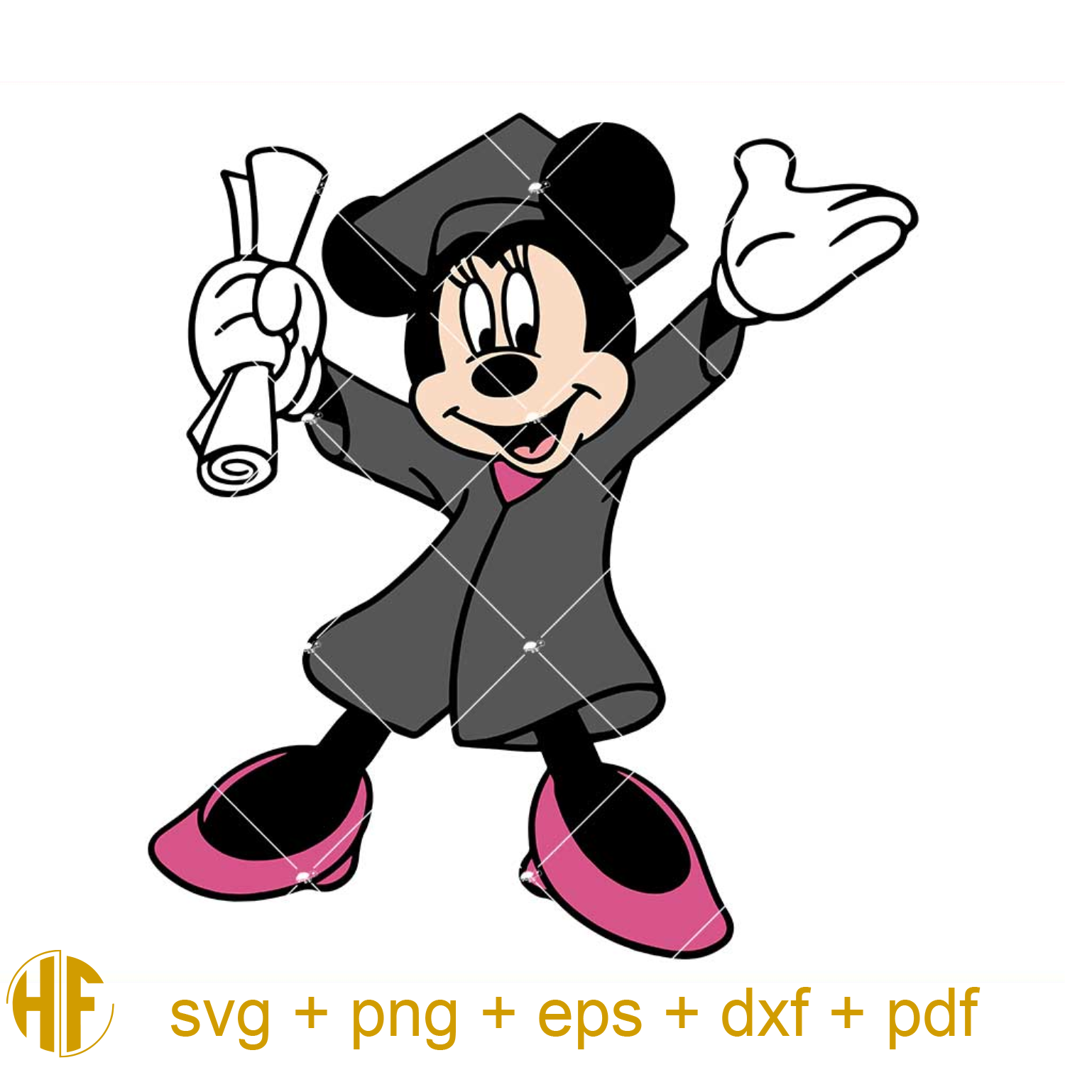 Minnie Mouse Graduation Svg, 2023 Graduation Svg, Graduate.j | Inspire ...