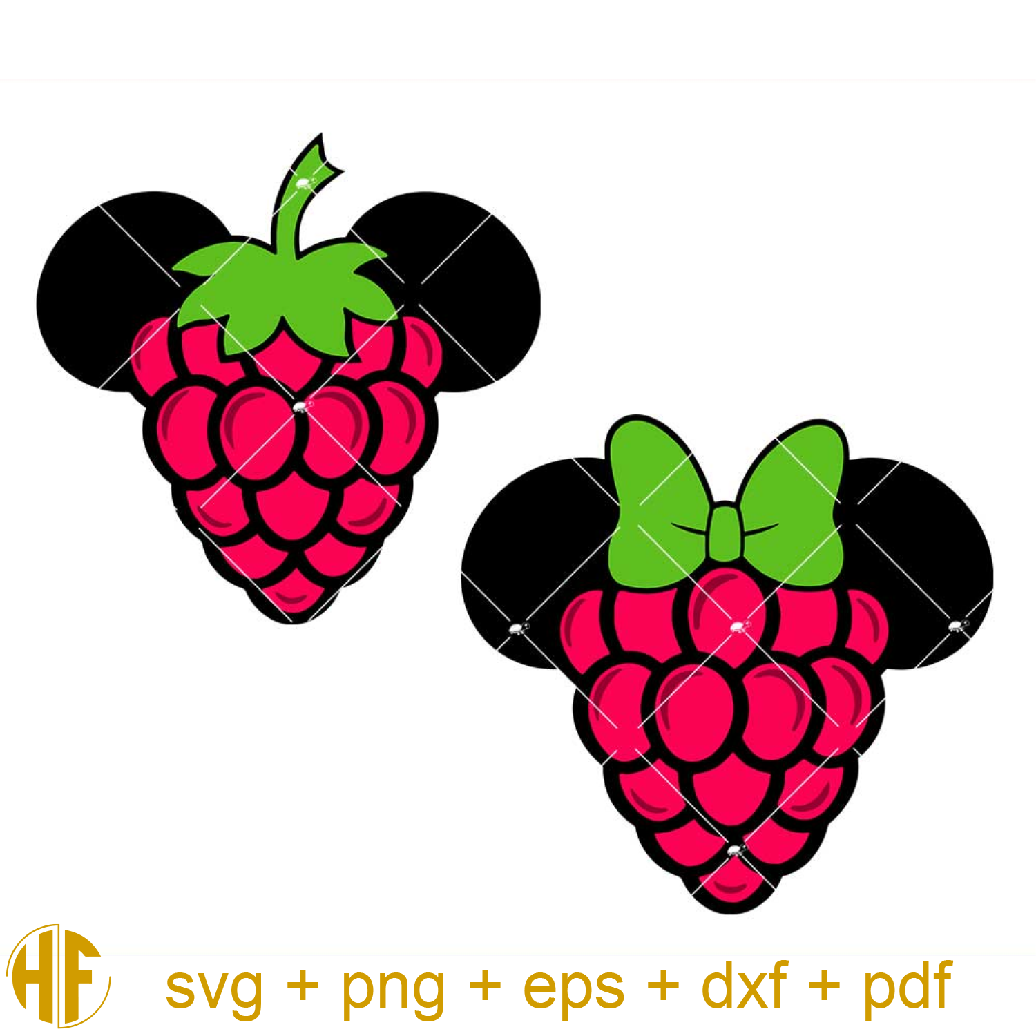 Mouse Ears Raspberry Svg, Summer Fruits Svg, Bundle Svg.jpg | Inspire ...