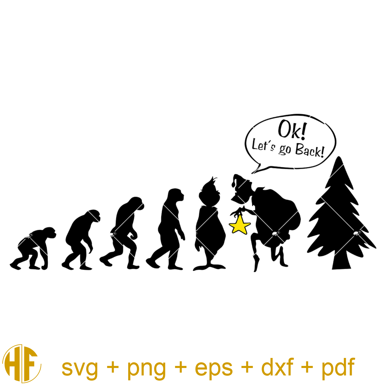 Ok Let's Go Back Svg, Evolution of Grinch Svg, Grinch.jpg | Inspire Uplift