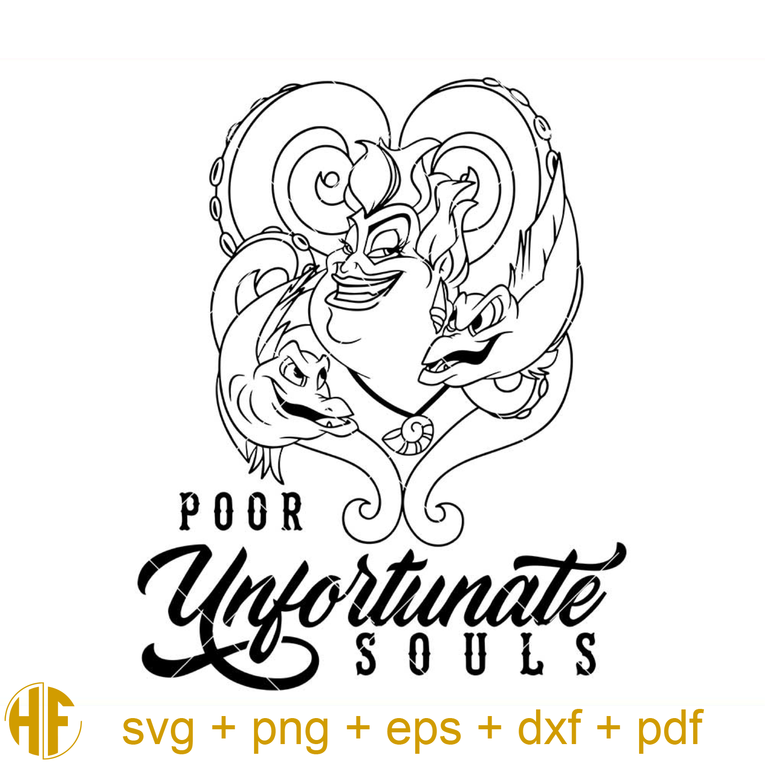 Poor Unfortunate Souls Svg, Ursula Villain Svg, Ursula.jpg - Inspire Uplift