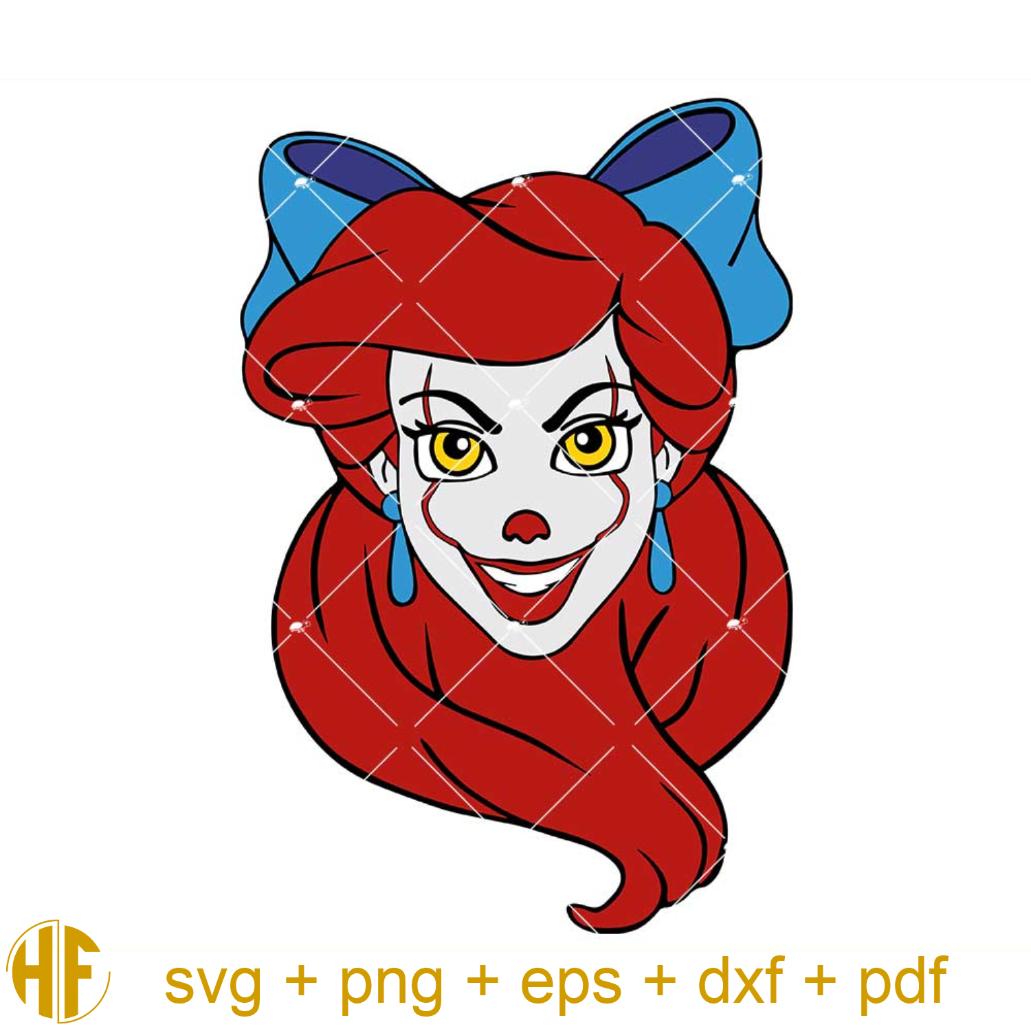 Princess Day of the Dead Svg, Ariel Silhouette Svg.jpg | Inspire Uplift